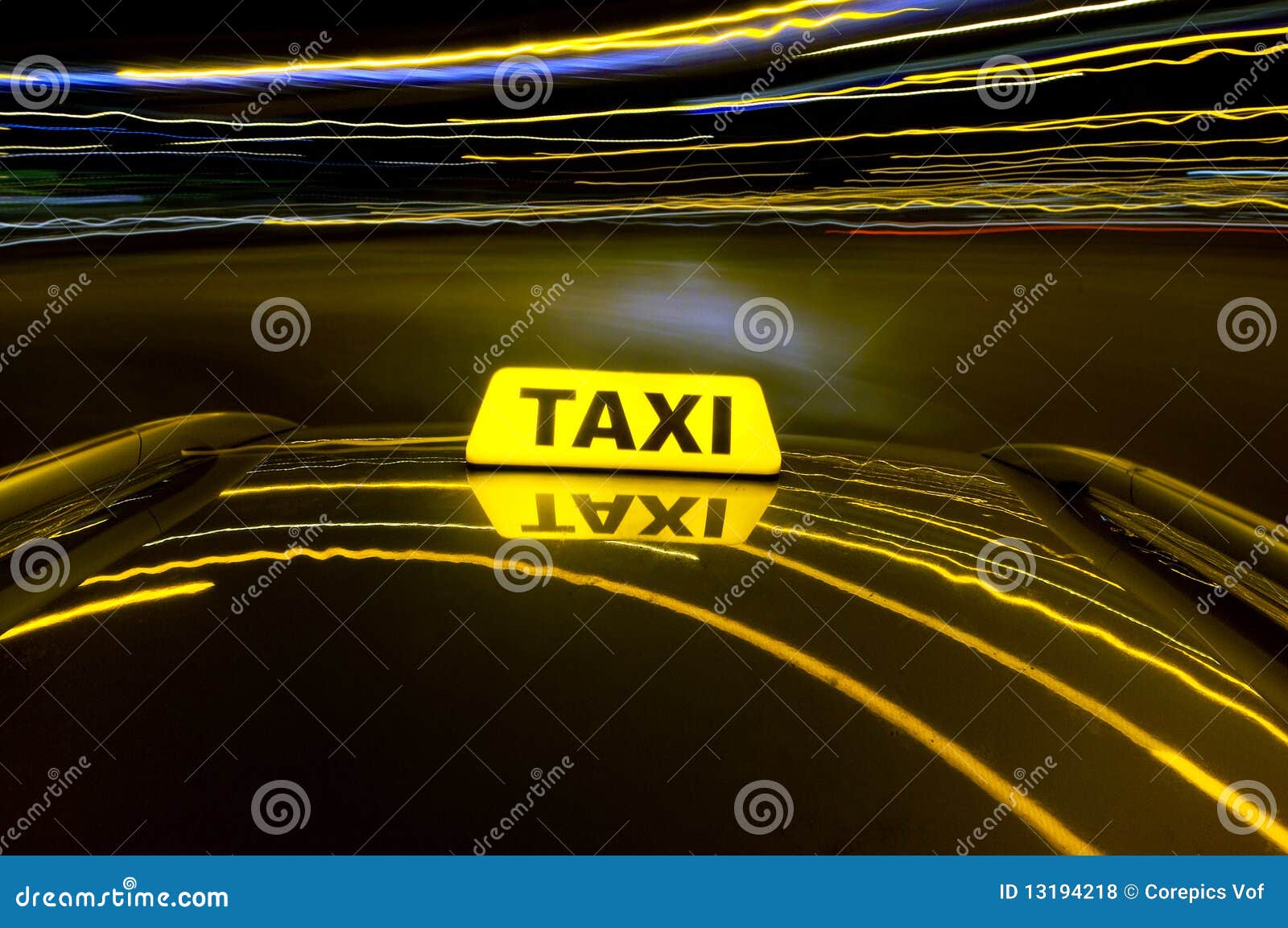 Night cab stock photo. Image of blur, traffic, urban - 13194218