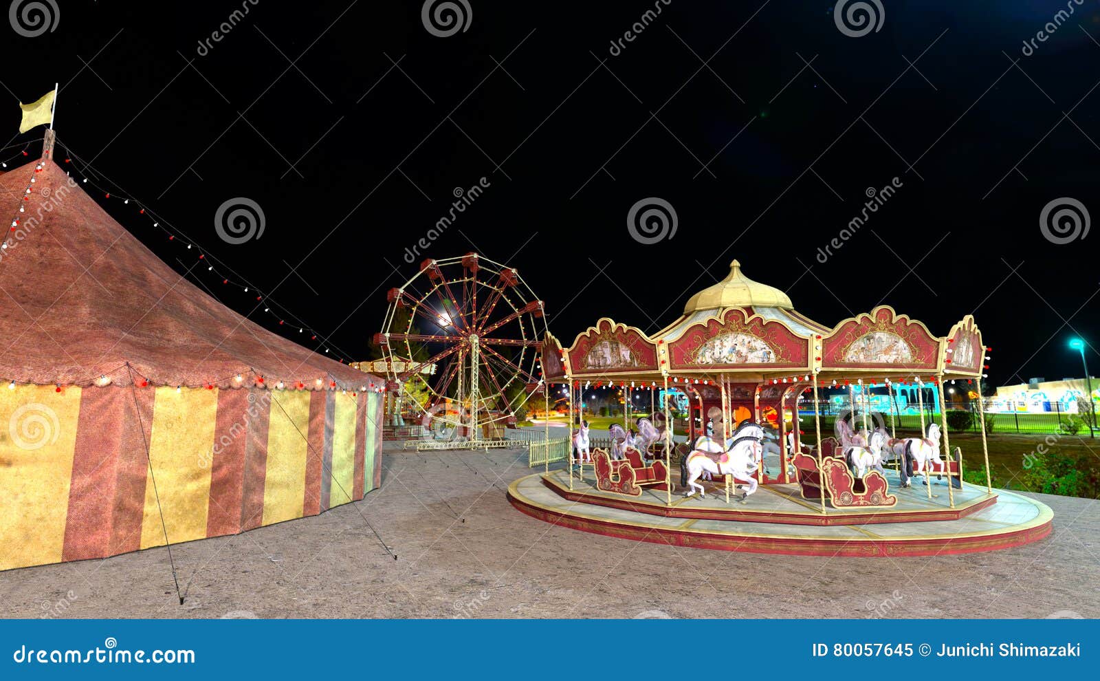 Night carnival stock image. Image of attraction, circus - 80057645
