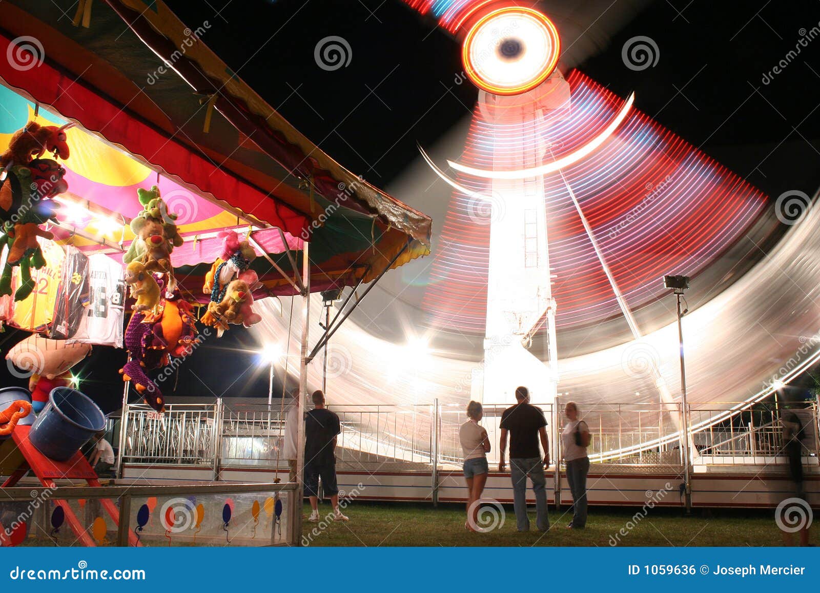 Night Carnival Ride stock photo. Image of ride, light - 1059636