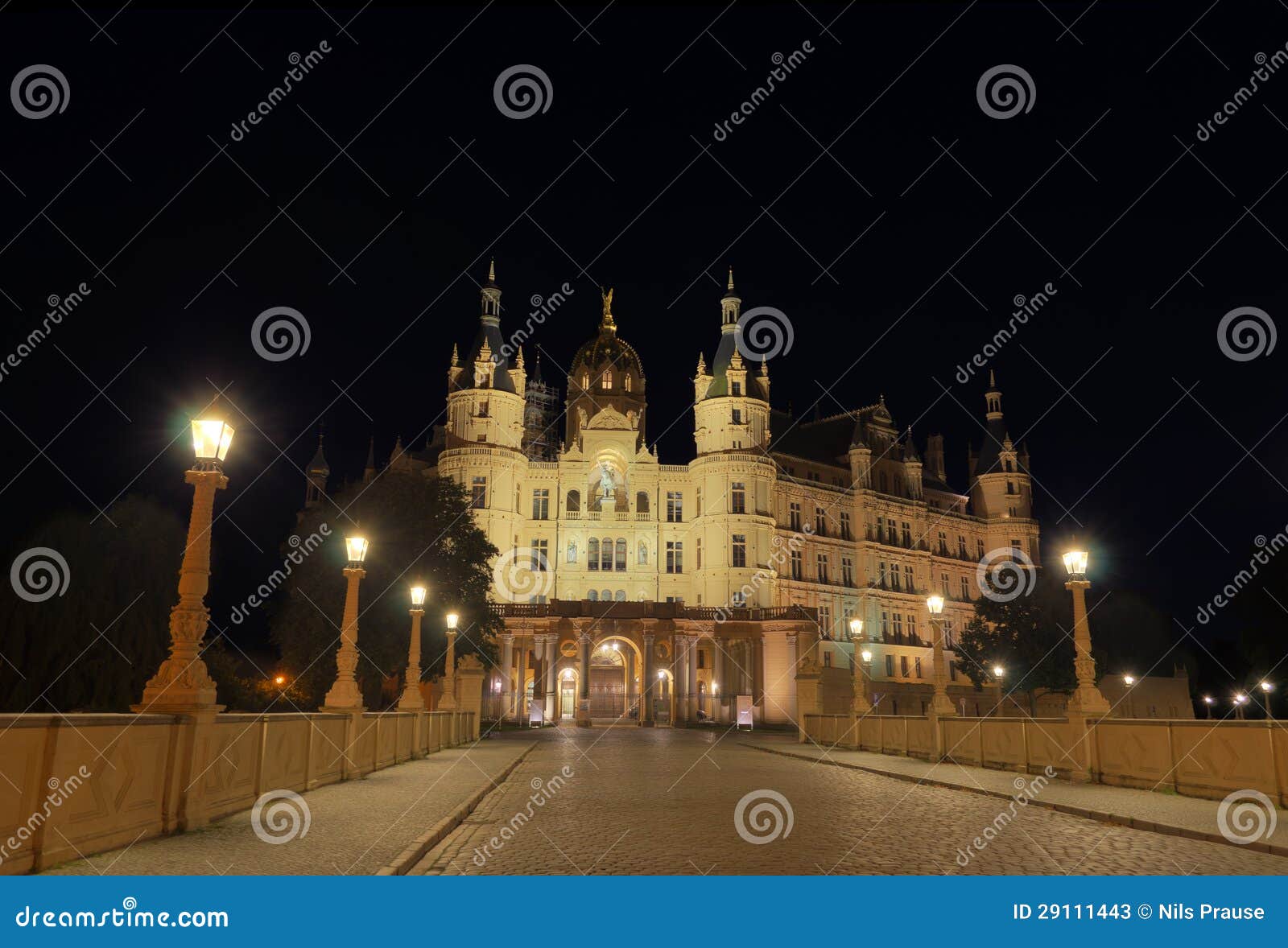 Night castle stock image. Image of long, destinations - 29111443