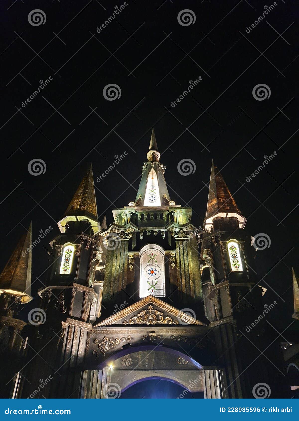 Night at the Castle Indonesia Stock Photo - Image of castle, indonesia ...