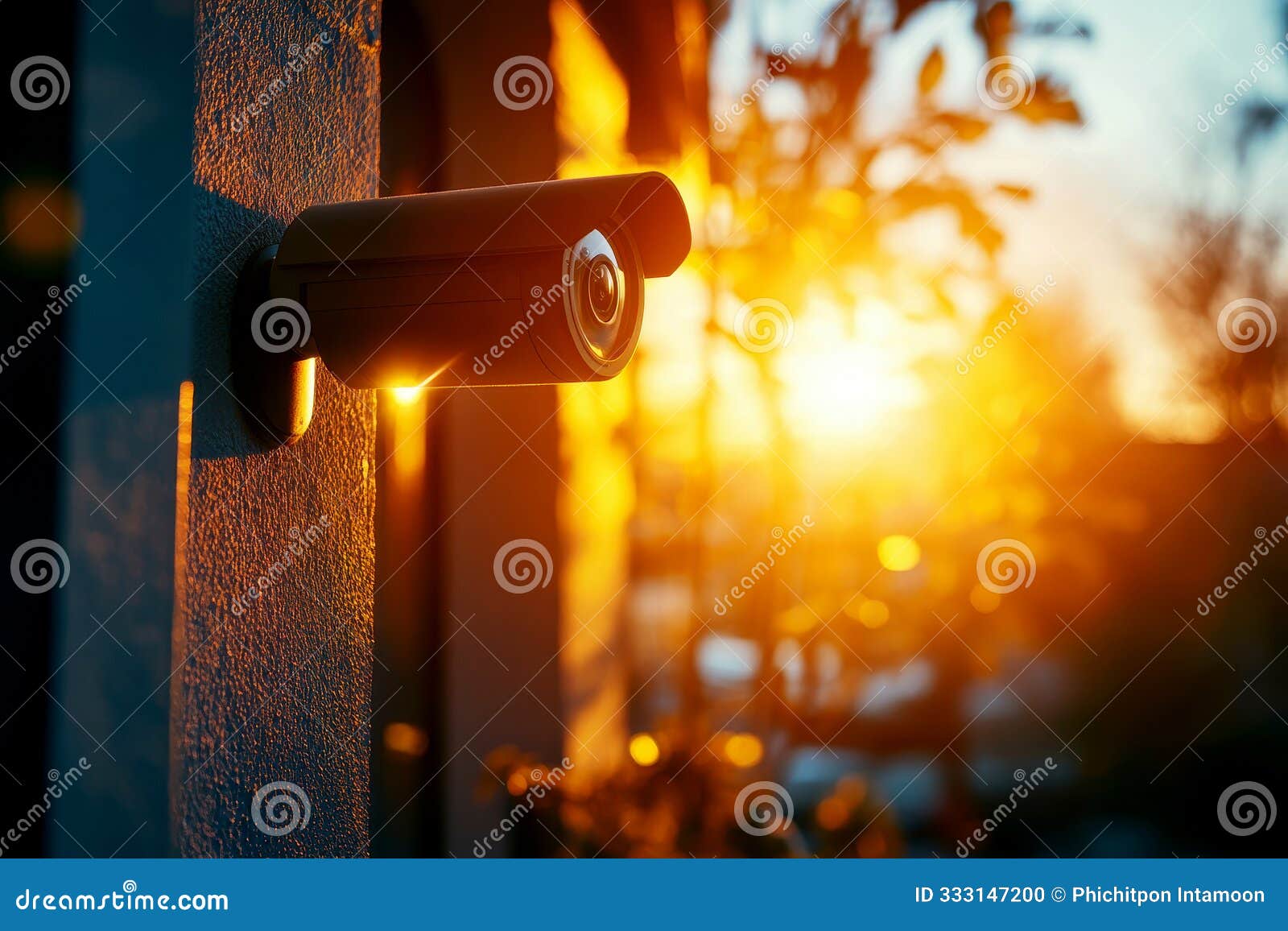 In the Night on CCTV Security Camera, Protect Your Home from Thieves ...