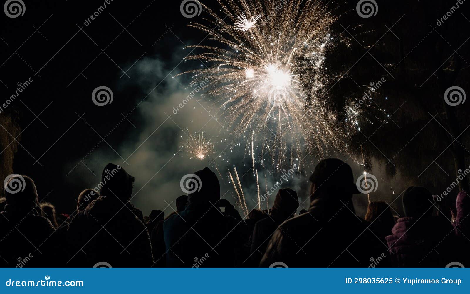 Night Celebration, Firework Display, Exploding Crowd, Traditional ...
