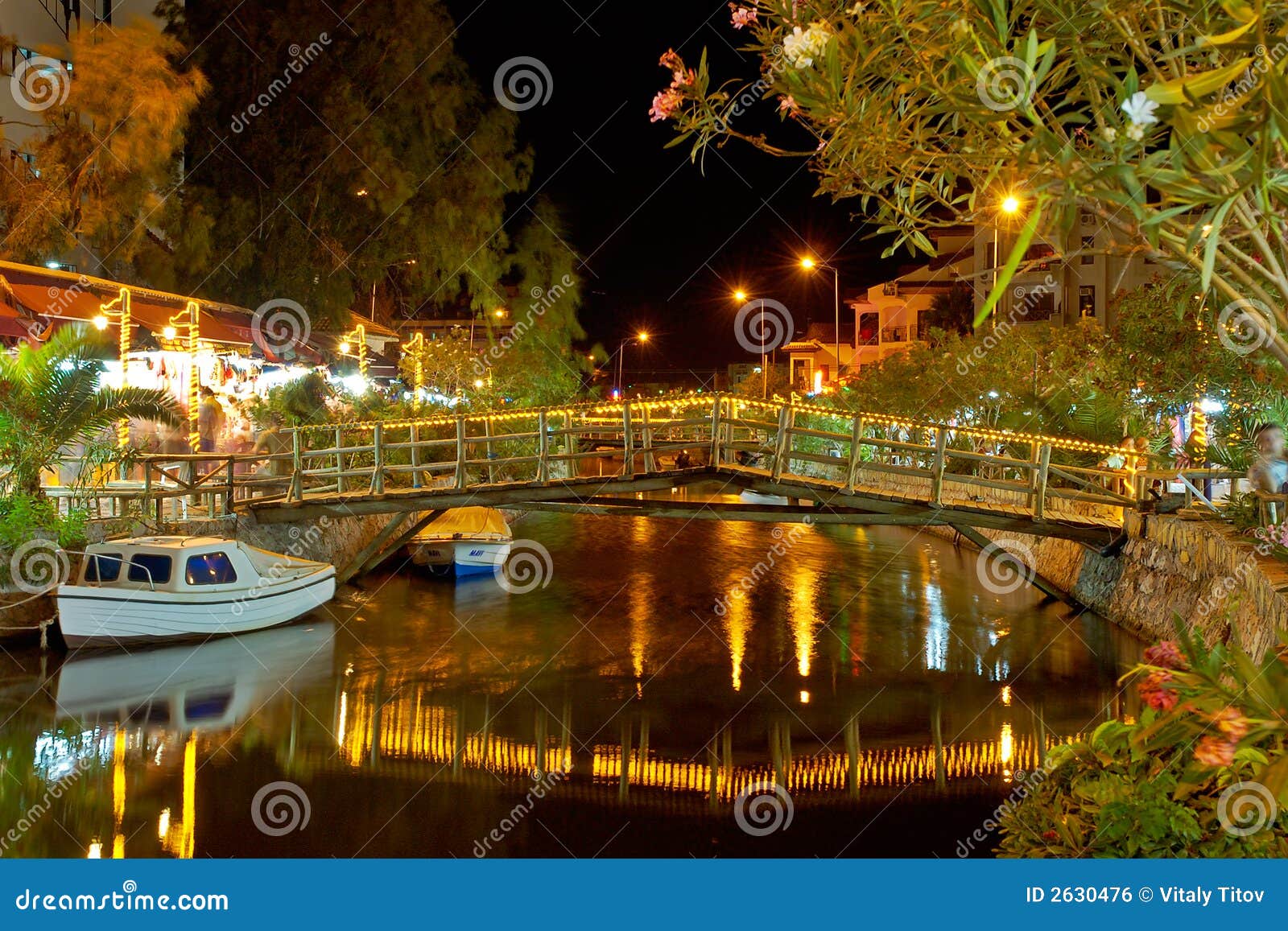 Night channel view stock photo. Image of light, illuminated - 2630476