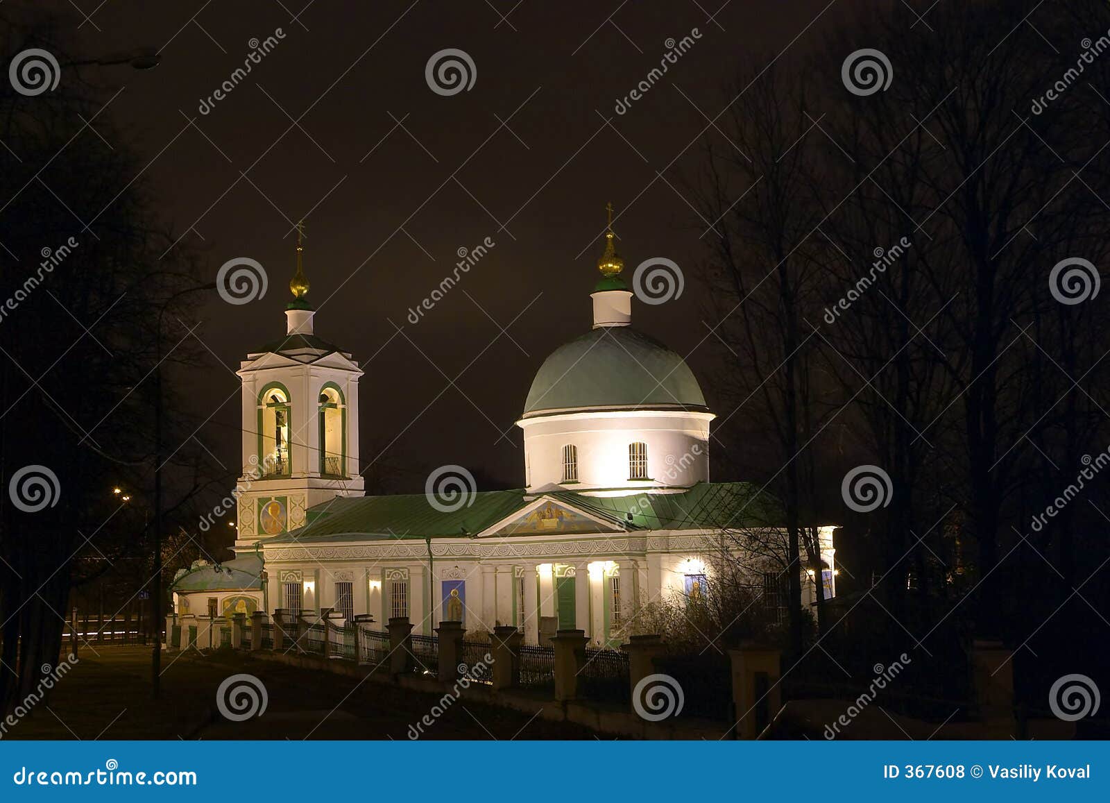 Night church stock photo. Image of cross, cultus, temple - 367608