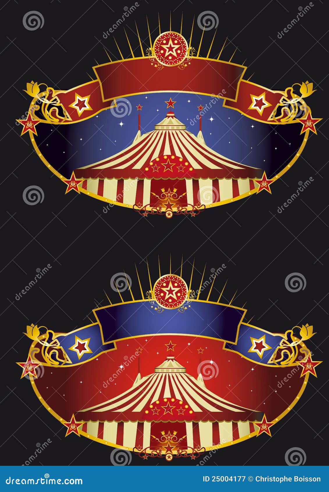 Night circus banners stock vector. Illustration of party - 25004177