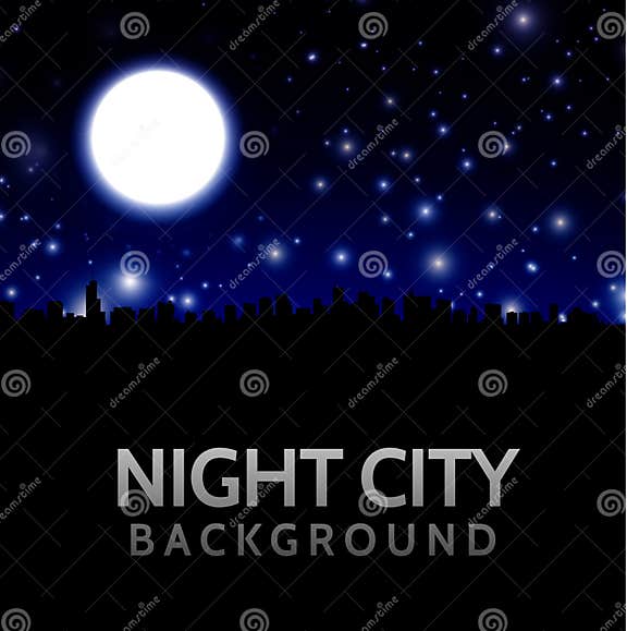 Night city stock illustration. Illustration of background - 25200160
