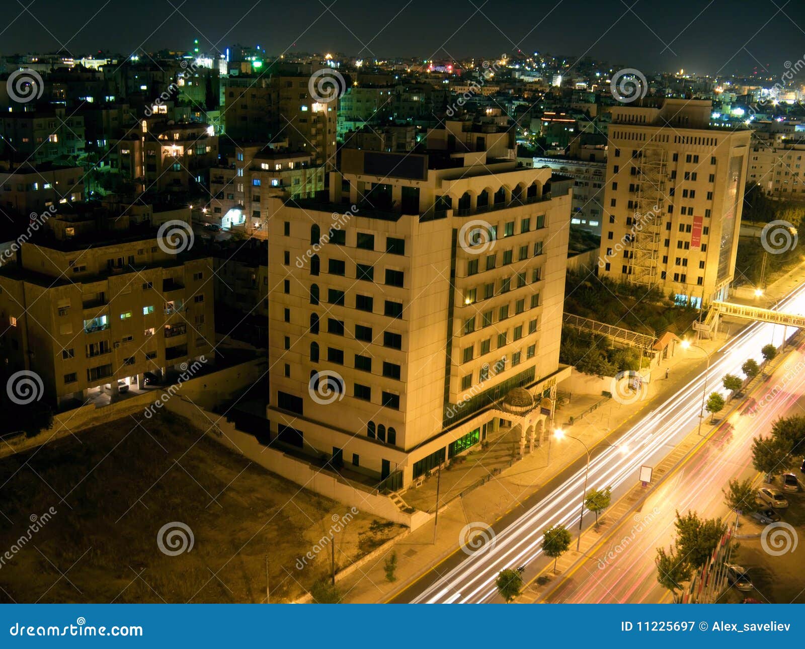 Night City of Amman, Jordan Stock Image - Image of bright, landscape ...