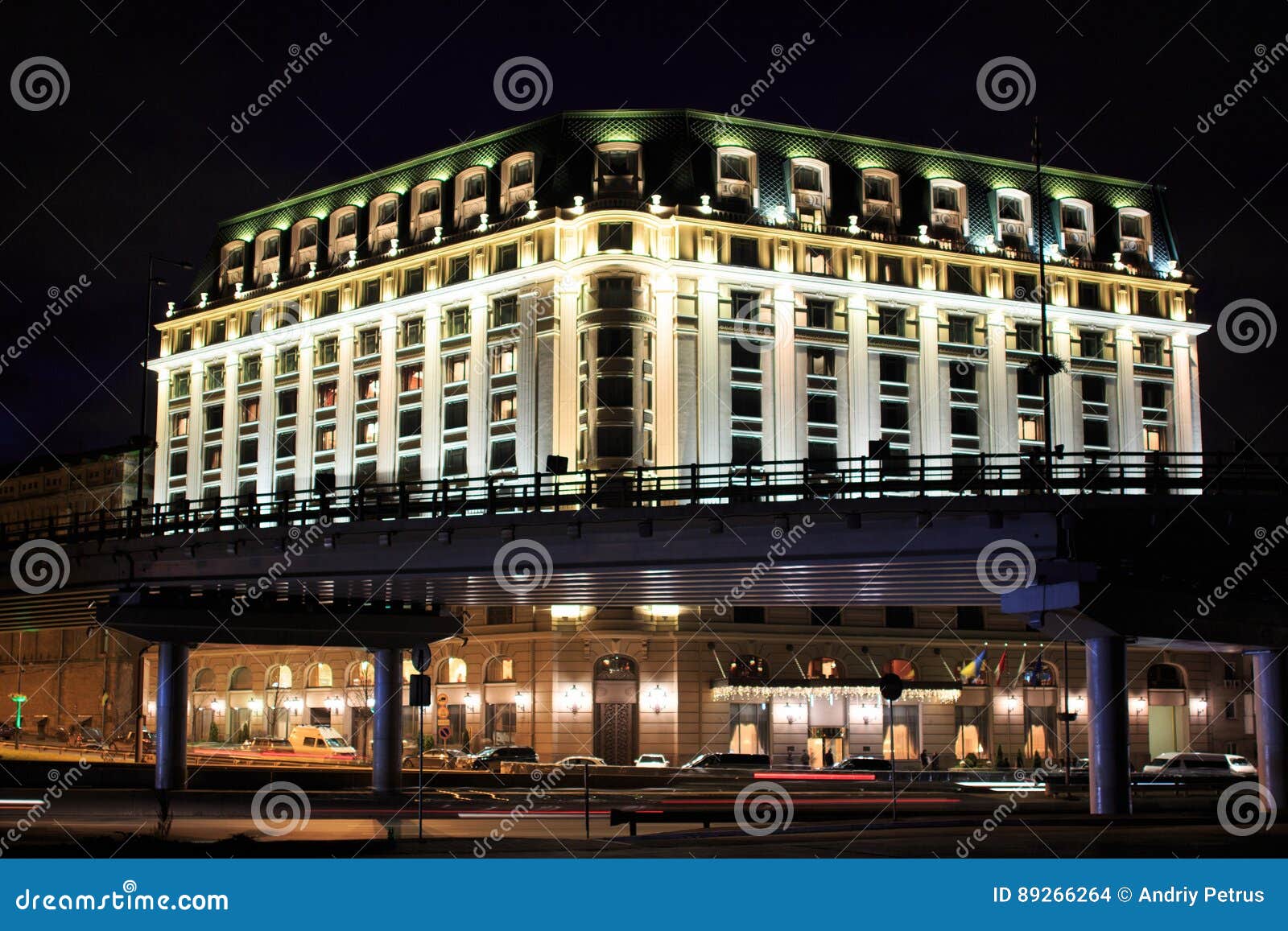 Night city stock photo. Image of architecture, illumination - 89266264