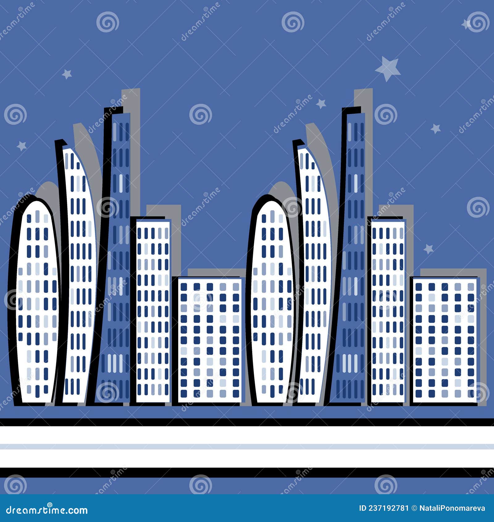 Night City - Graphics. Megalopolis, Modern Architecture Stock Vector ...