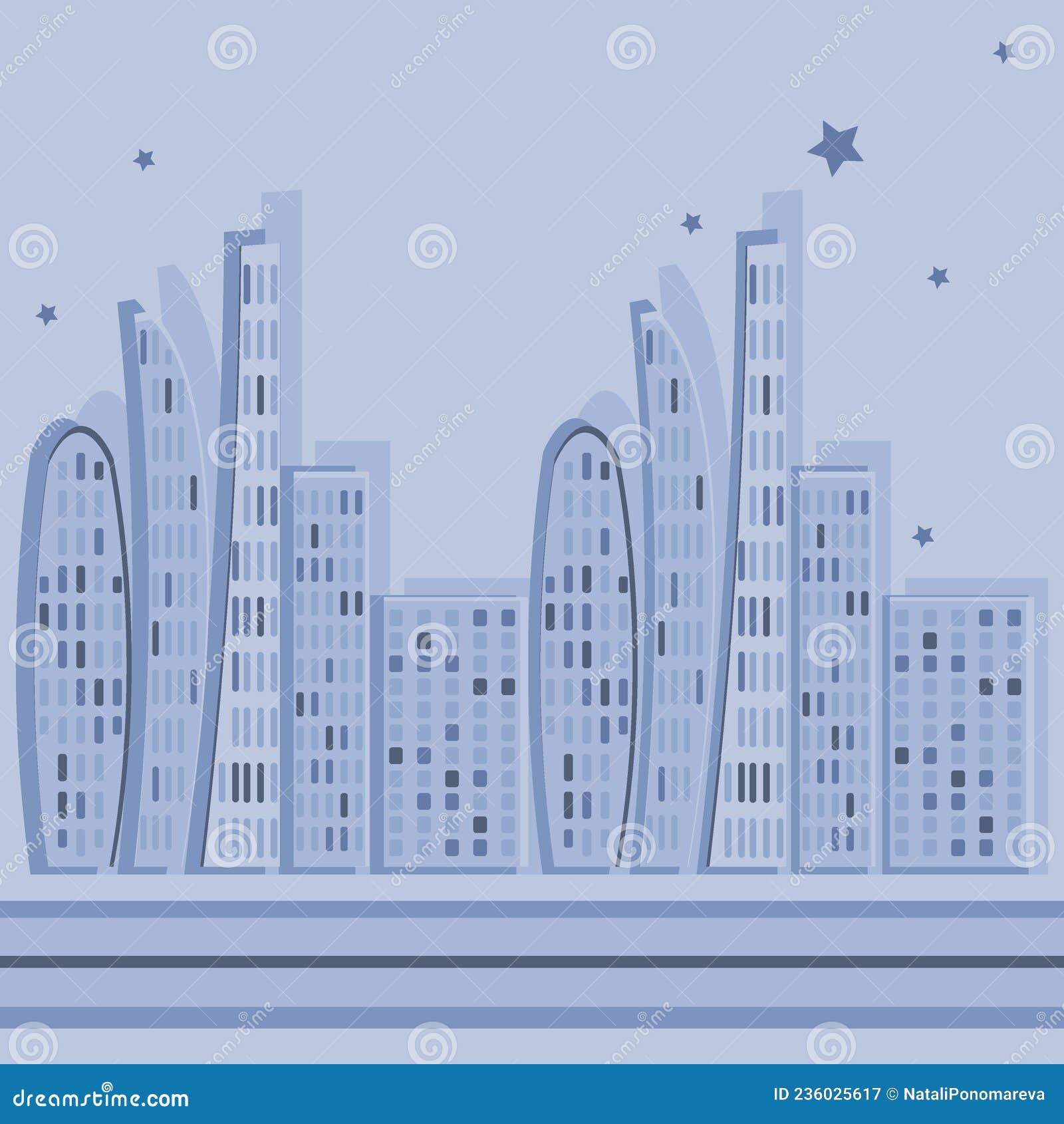 Night City - Graphics. Megalopolis, Modern Architecture Stock Vector ...