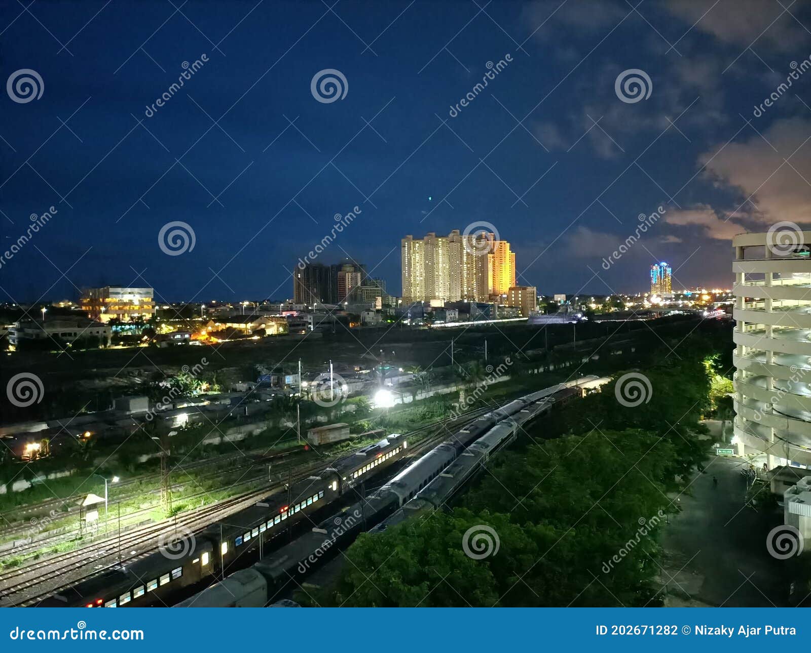 Night City Light Jakarta Skyview Stock Photo - Image of jakarta, light ...