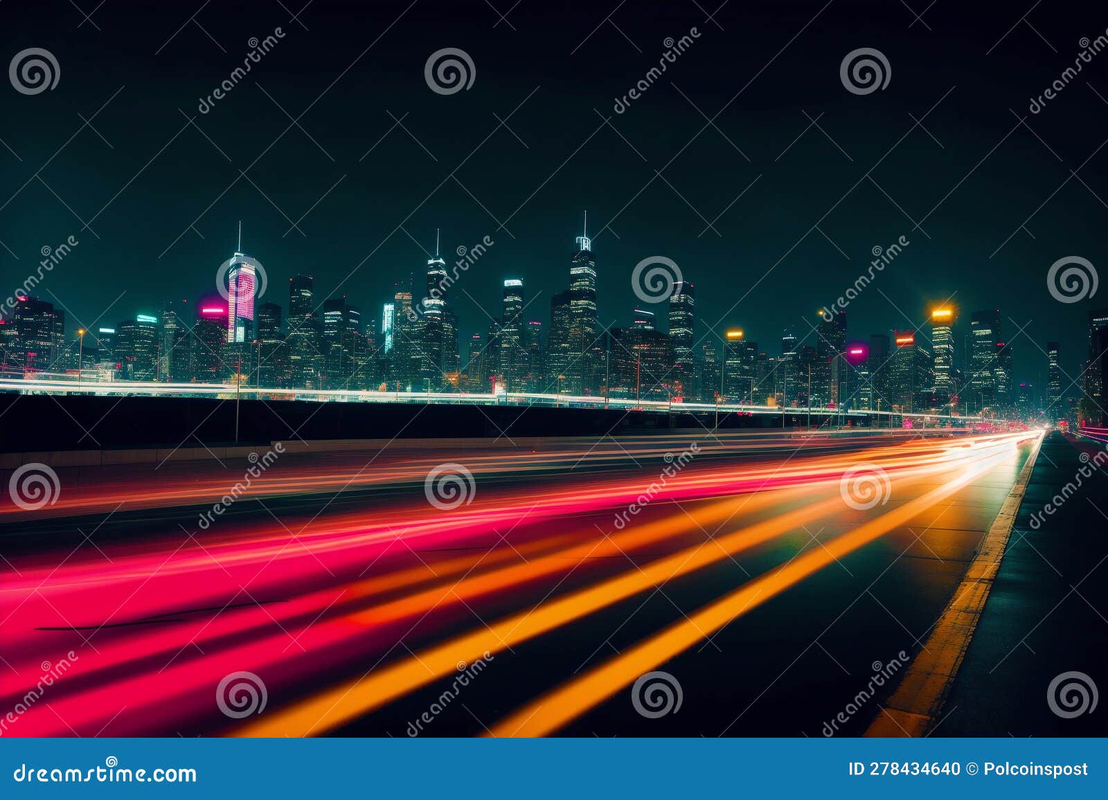 Night City Road. Pulse Of The Metropolis. Navigating The Modern City ...