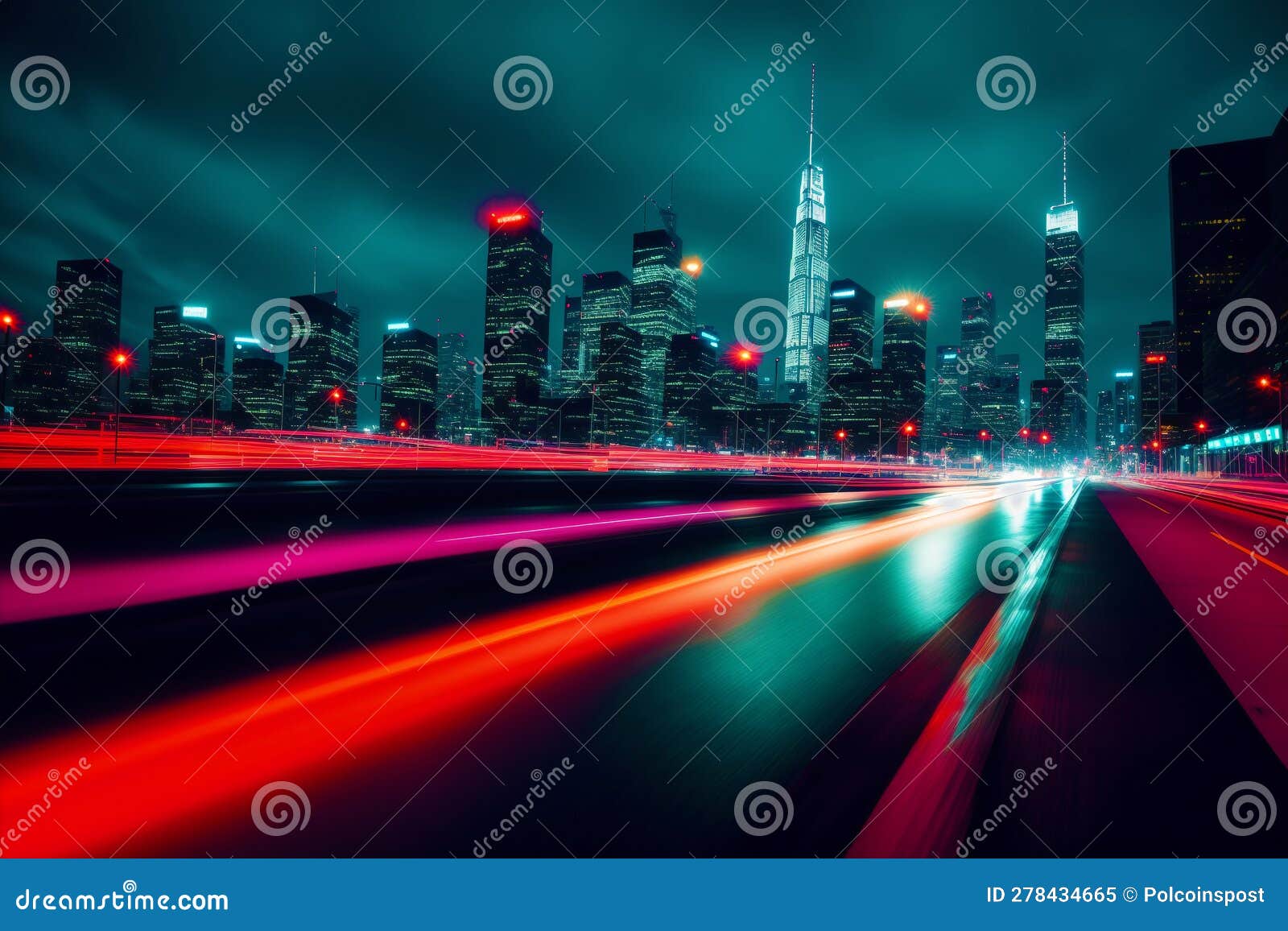 Night City Road. Pulse of the Metropolis. Navigating the Modern City ...
