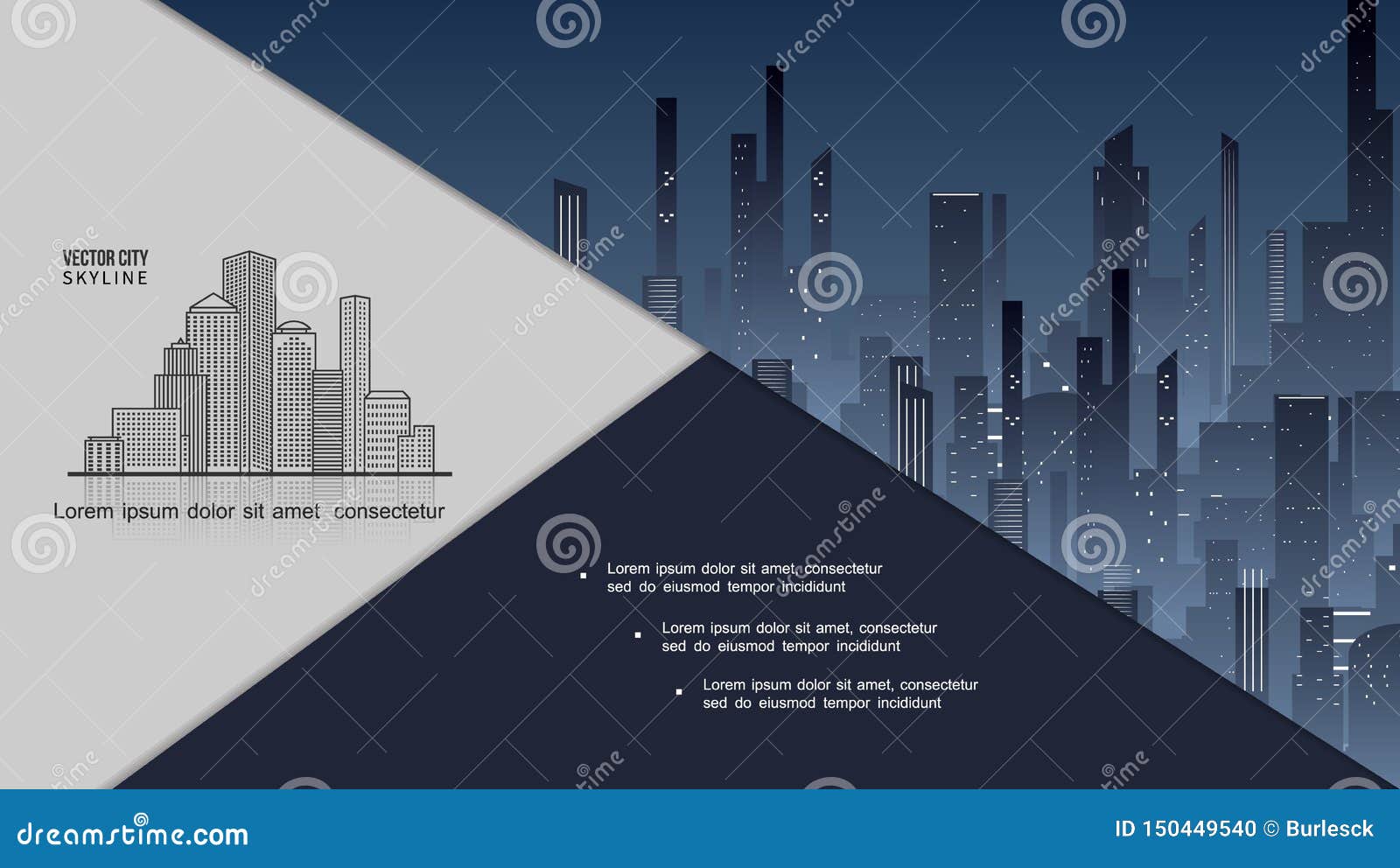 Night Cityscape Composition Stock Vector - Illustration of city ...