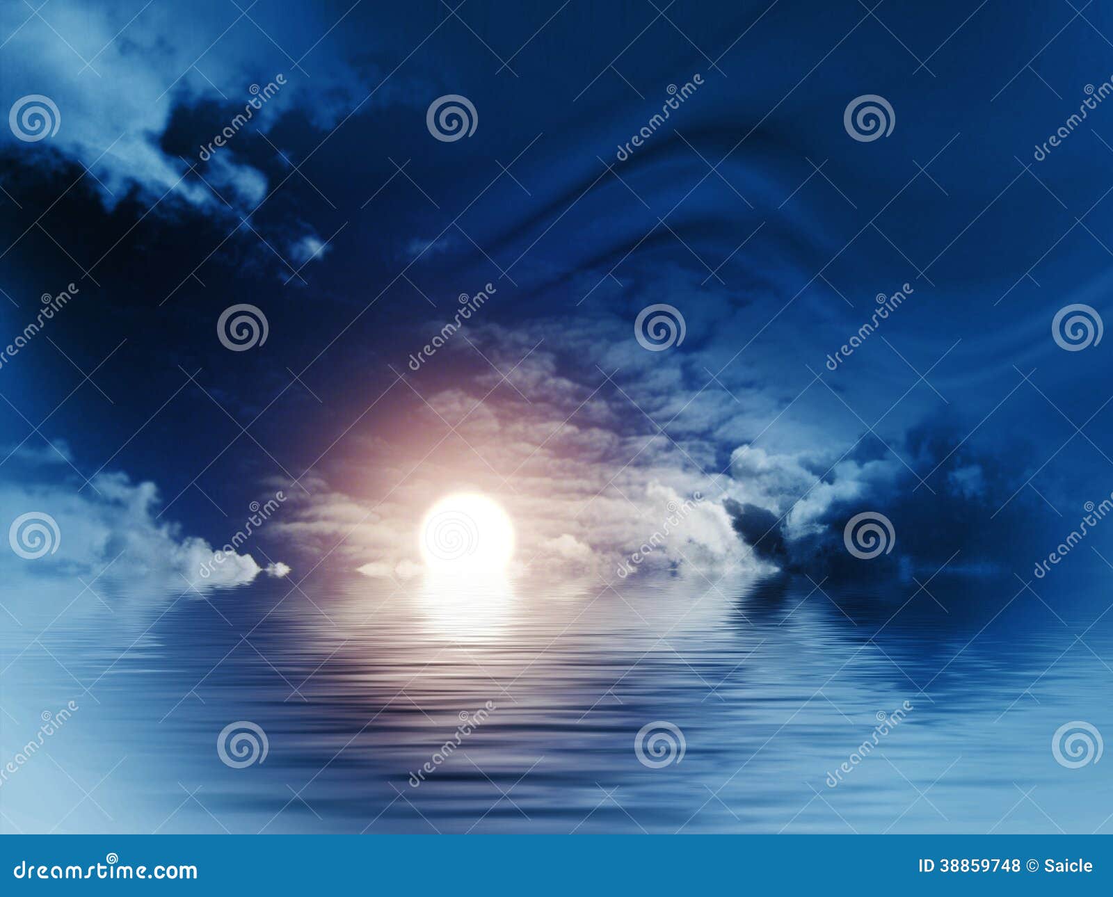 Night cloudscape collage stock illustration. Illustration of design ...