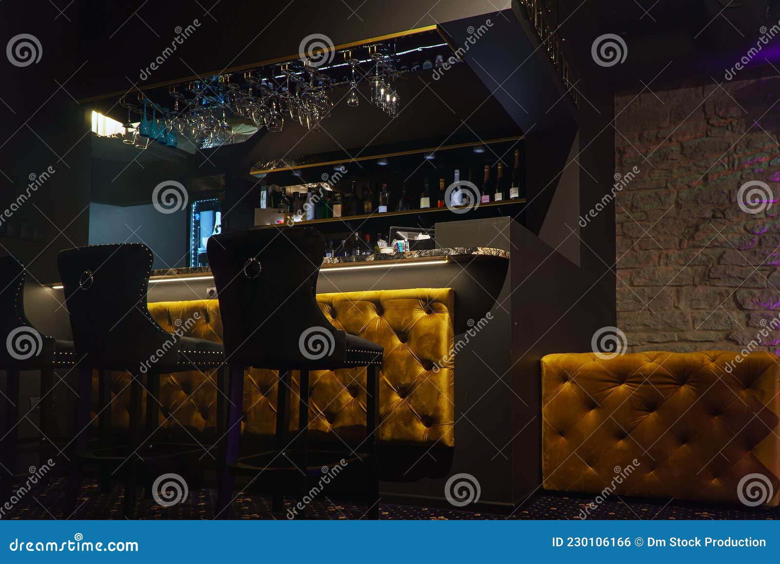 Night club bar interior stock photo. Image of club, hotel - 230106166