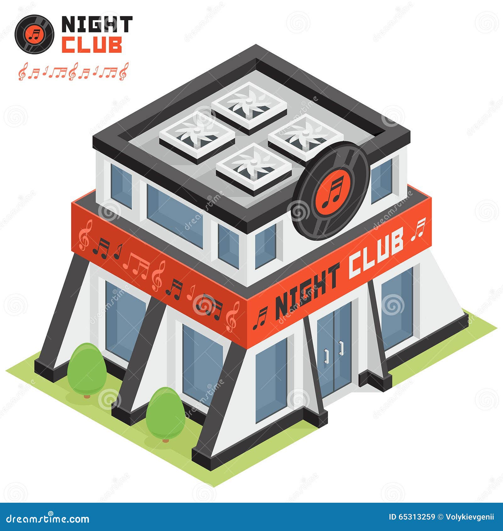 Night club building stock vector. Illustration of famous - 65313259