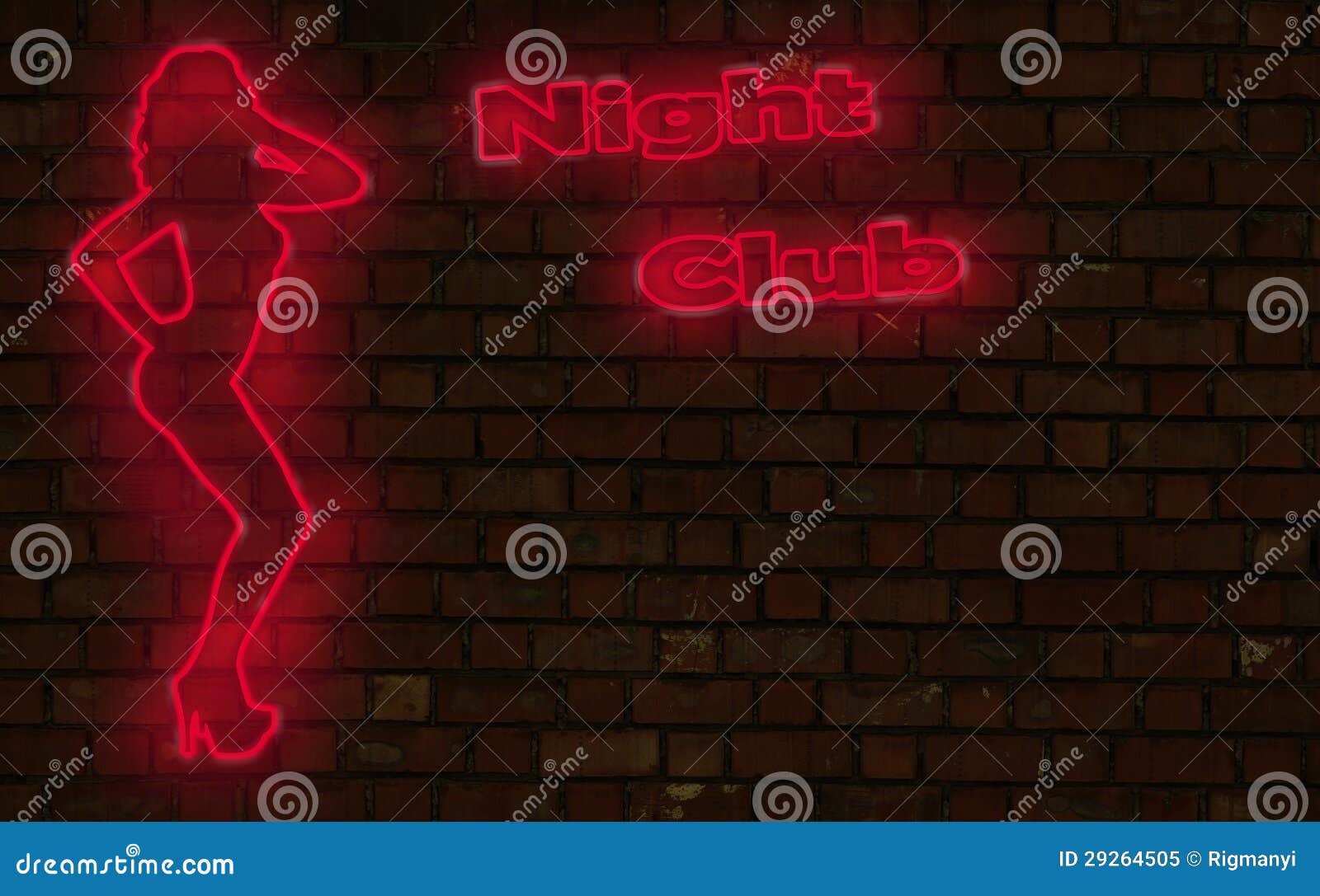 Night club neon stock illustration. Illustration of musical - 29264505
