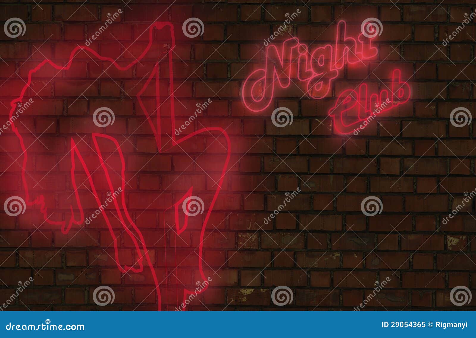 Night Club Neon Sign. Blank Retro Light Signboard. Vector Illustration ...