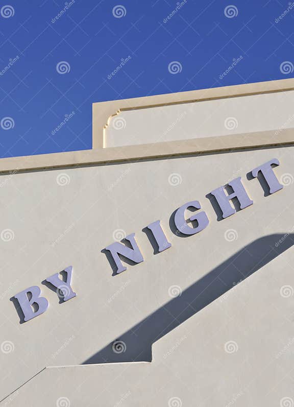 Night club sign stock image. Image of script, architecture - 24308145