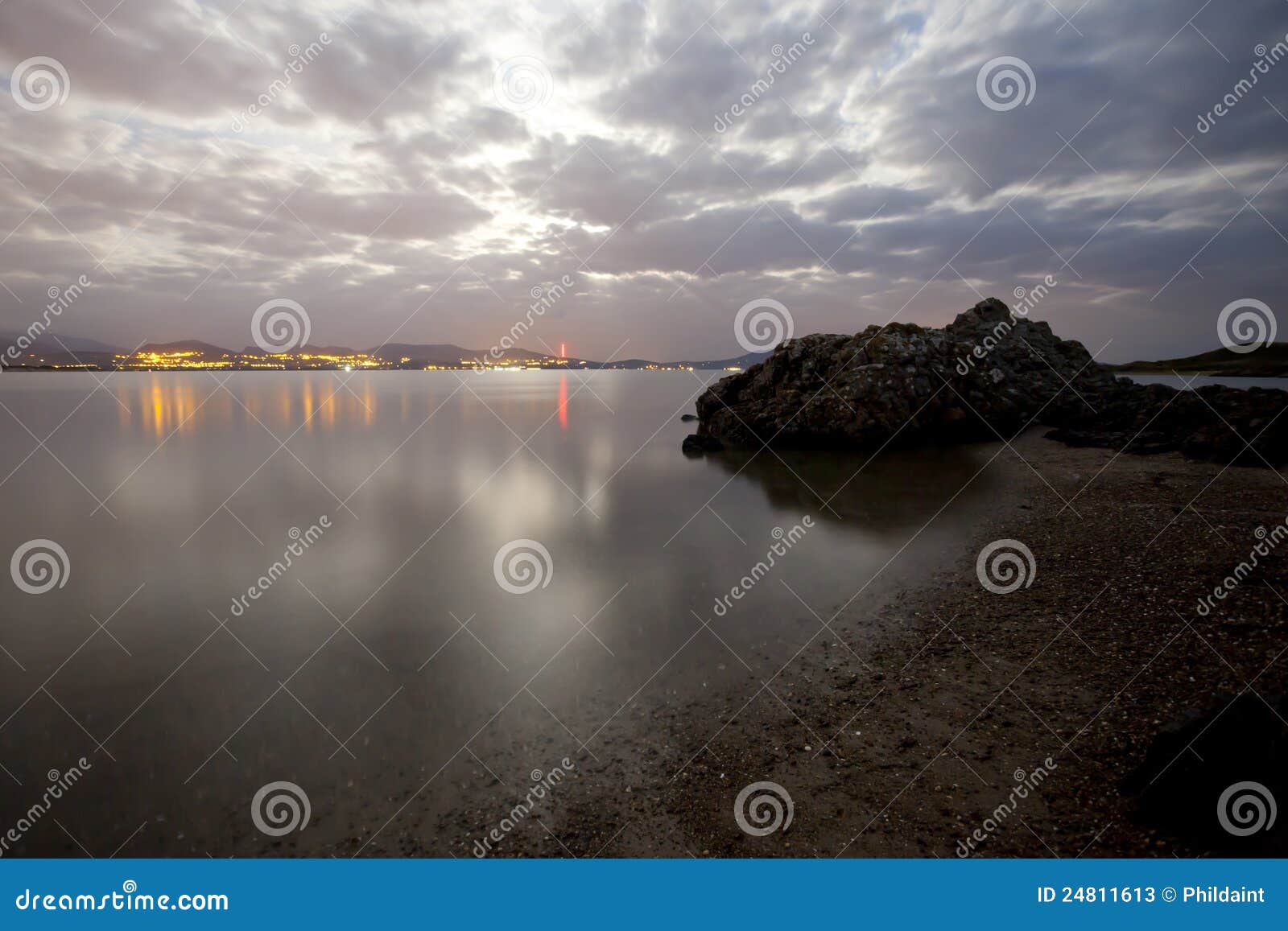 Night on the coast stock image. Image of calm, cloud - 24811613