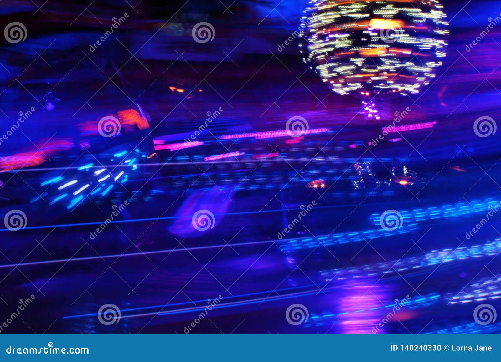 Disco Lights Synth Wave Vapor Neon Funfair Fairground Ride, Night ...
