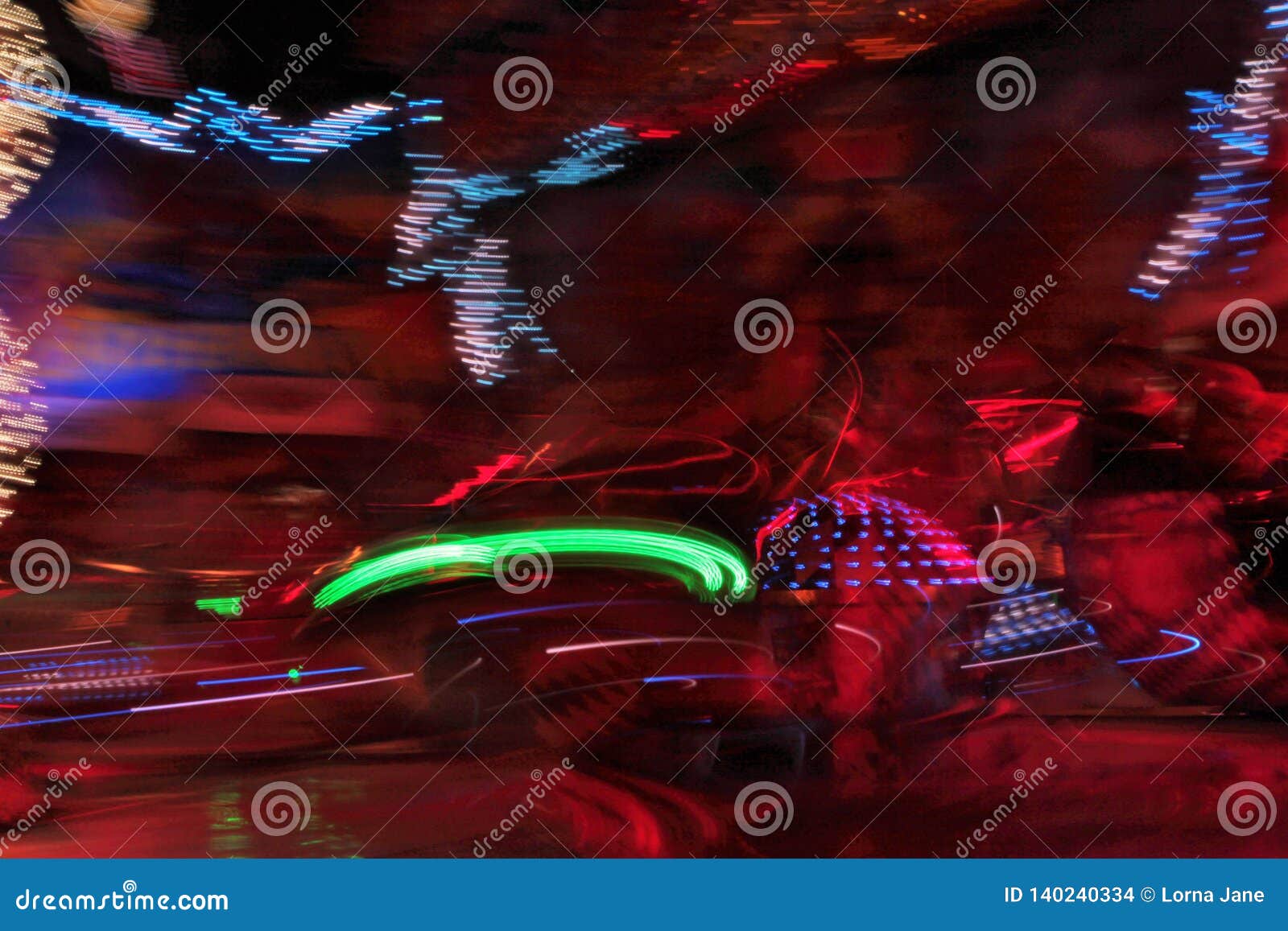 Disco Lights Synth Wave Vapor Neon Funfair Fairground Ride, Night ...