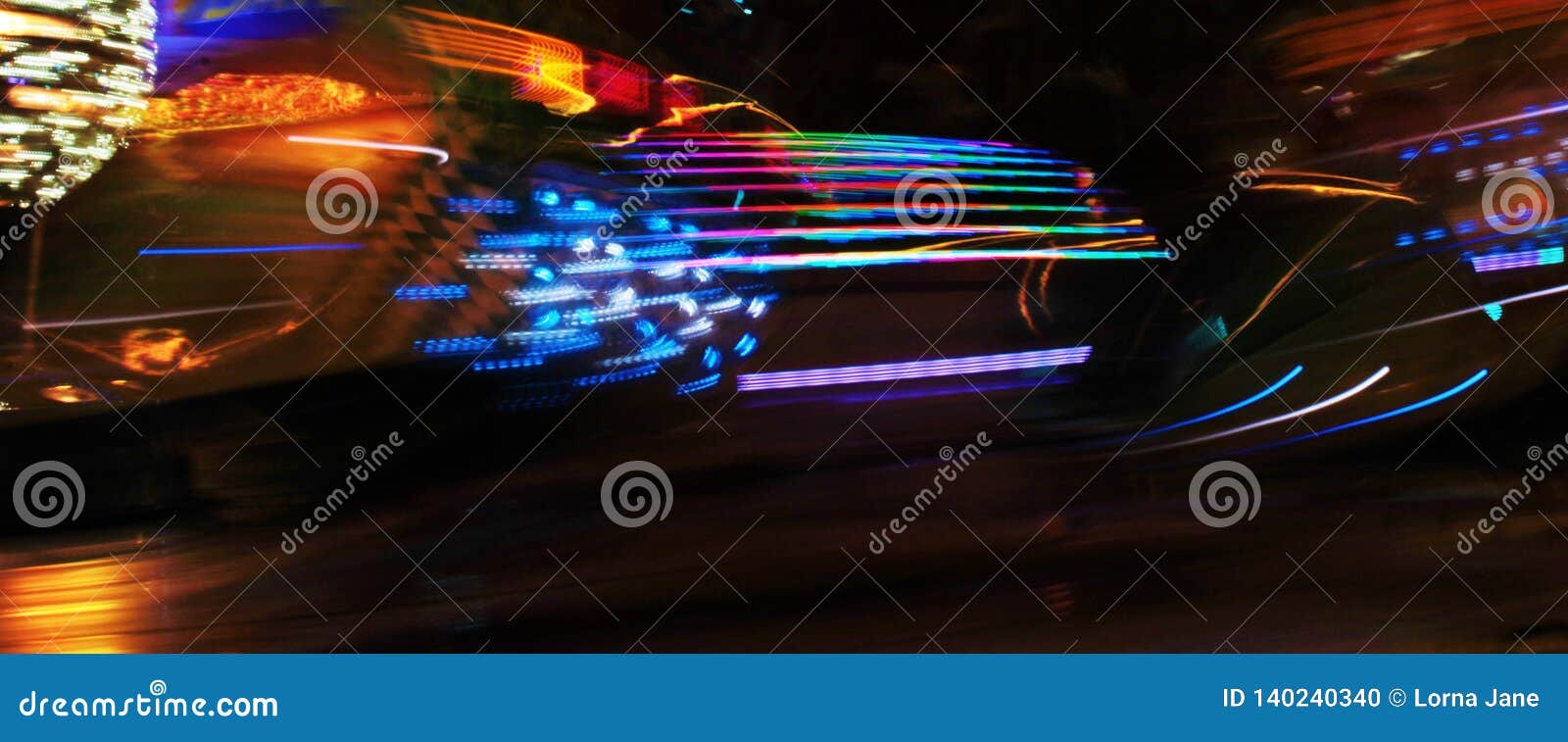 Disco Lights Synth Wave Vapor Neon Funfair Fairground Ride, Night ...