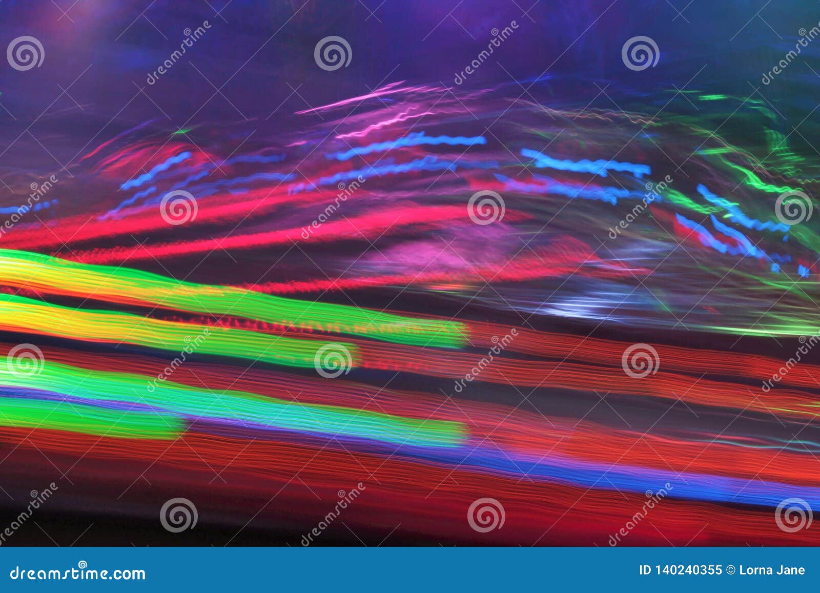 Synthwave Disco Lights Funfair Fairground Night Colors of the Amusement ...