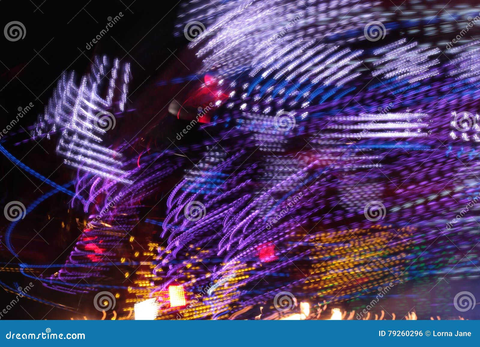 Synthwave Disco Lights Funfair Fairground Night Colors Of The Amusement ...