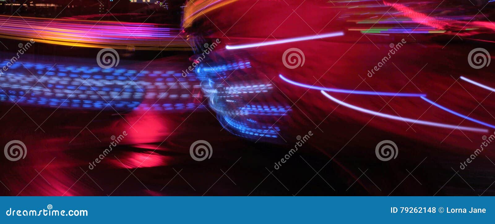 Disco Lights Synth Wave Vapor Neon Funfair Fairground Ride, Night ...