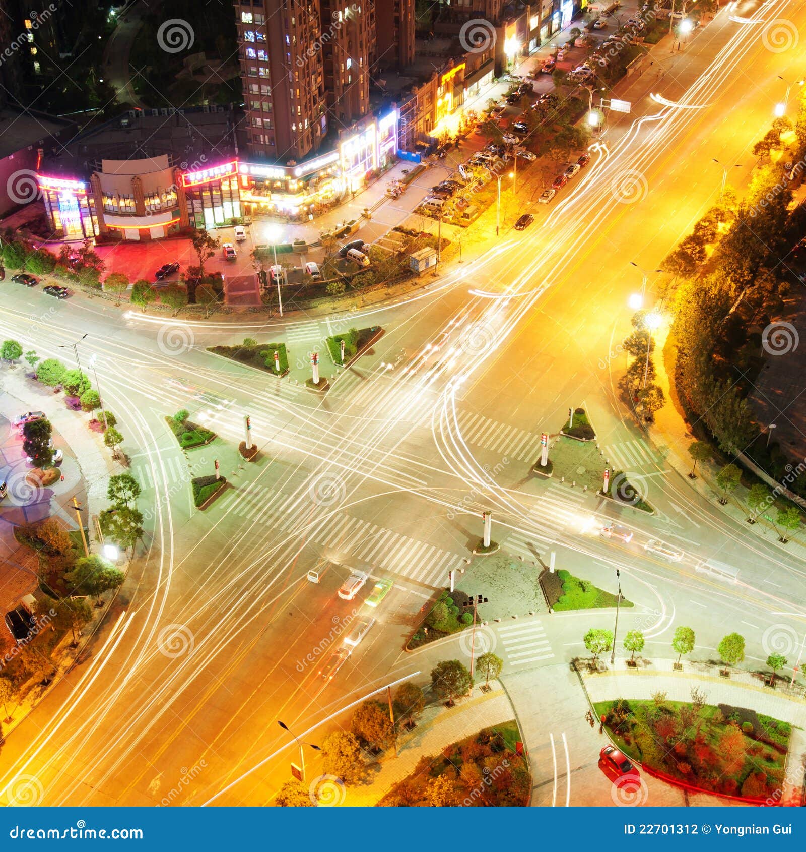 Night at the crossroads stock photo. Image of night, sunset - 22701312