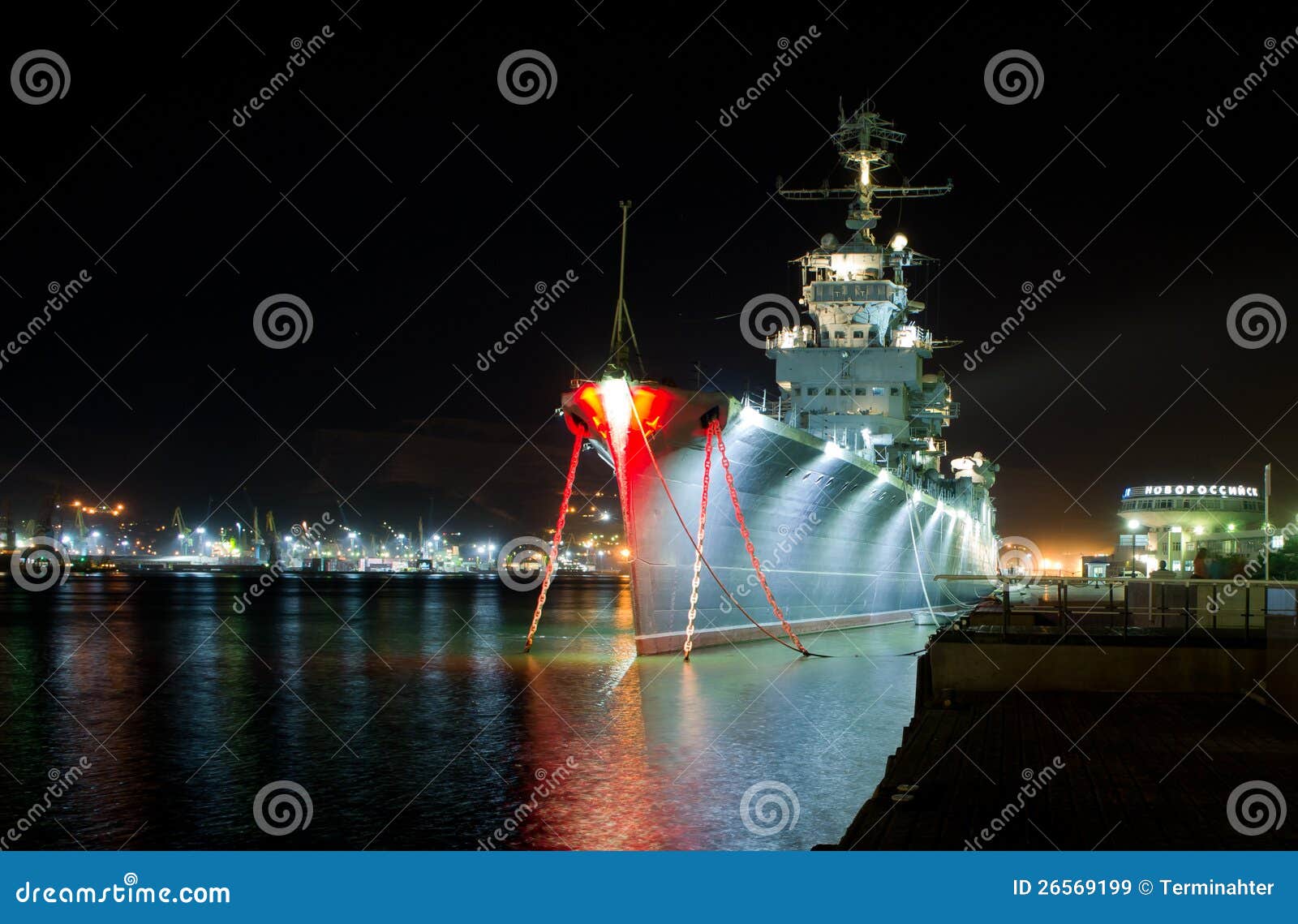 Night cruiser stock image. Image of russia, lights, dock - 26569199