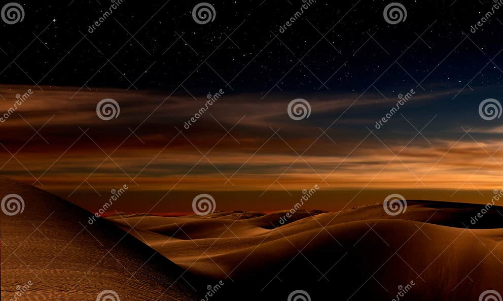 Night in desert stock photo. Image of nature, night, sanddrift - 28724854