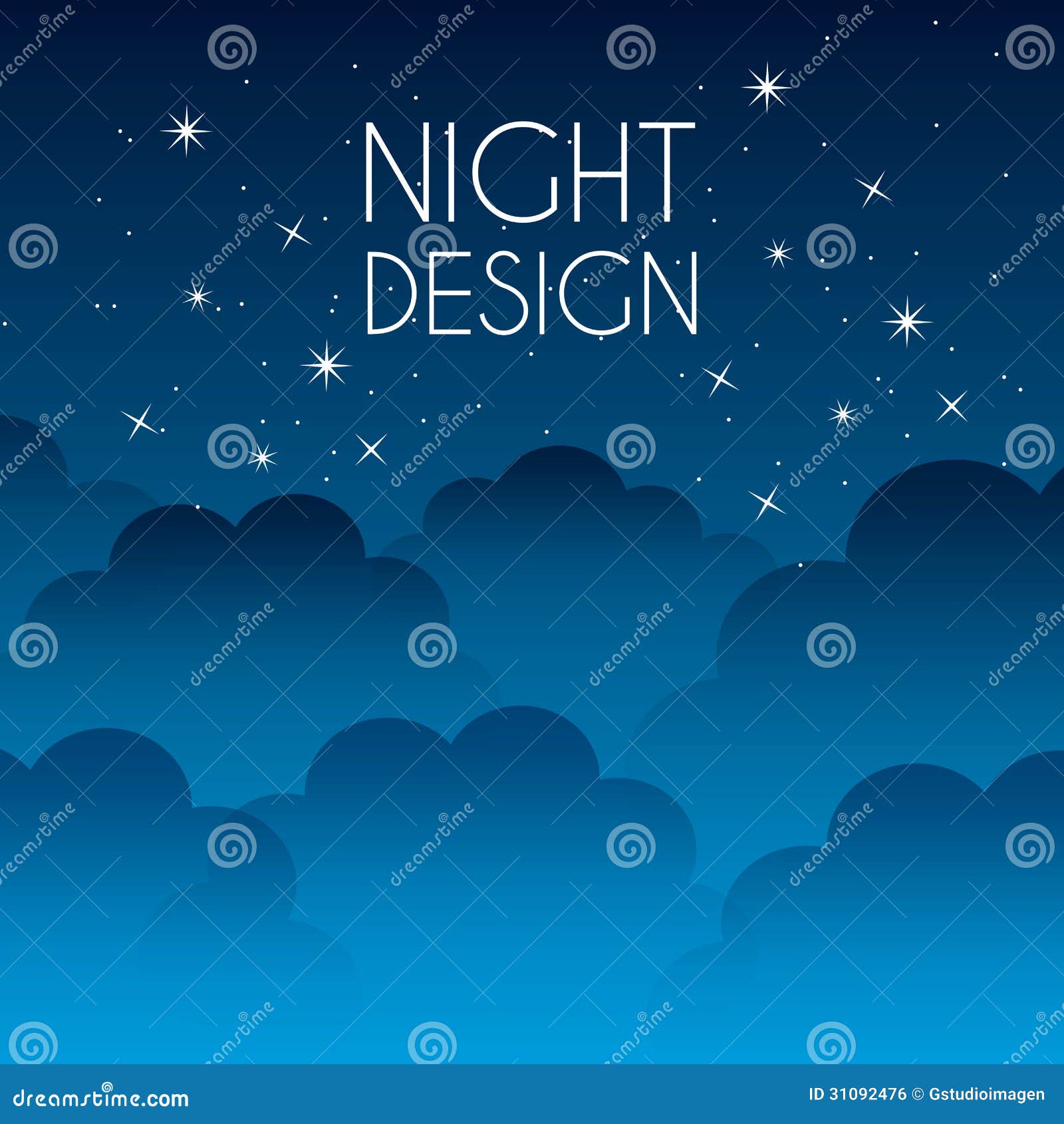 Night design stock vector. Illustration of night, nature - 31092476