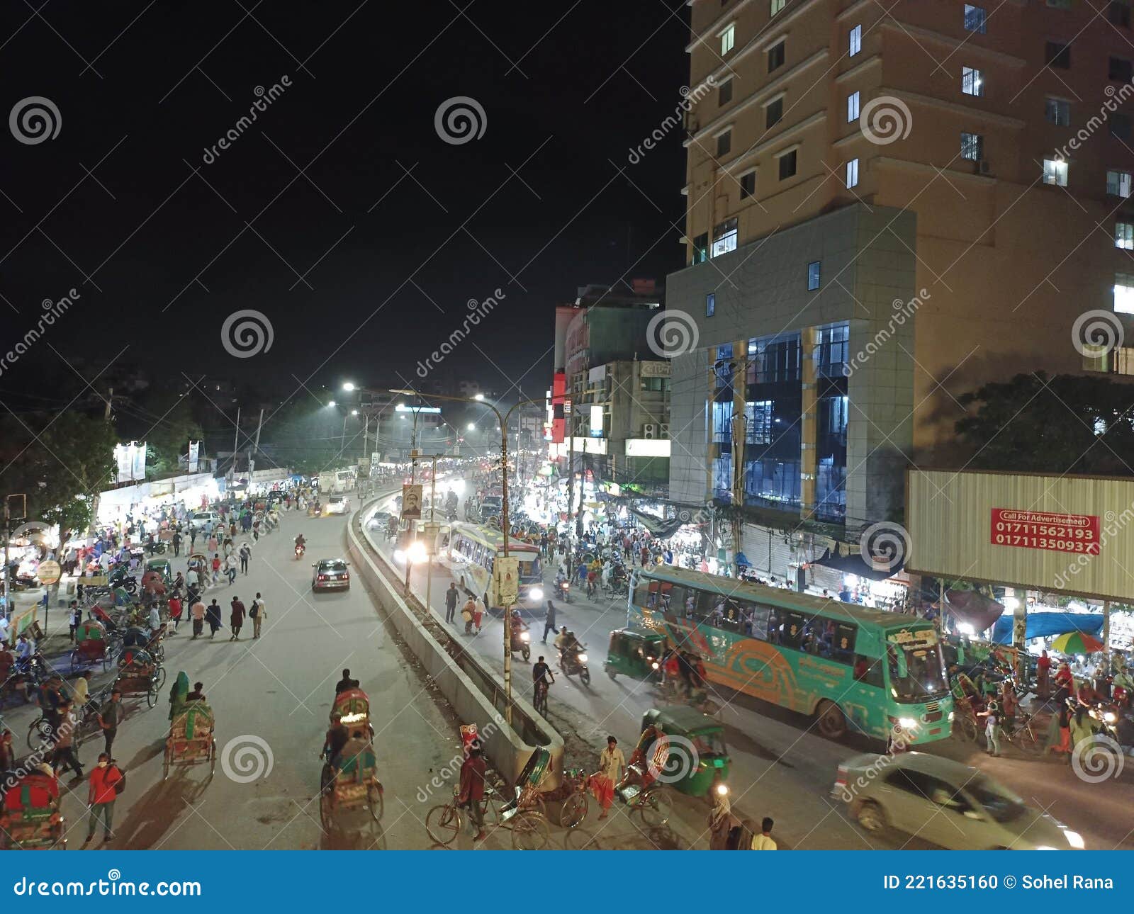Dhaka City, Bangladesh - View Of The Buildings And A Lake From The ...