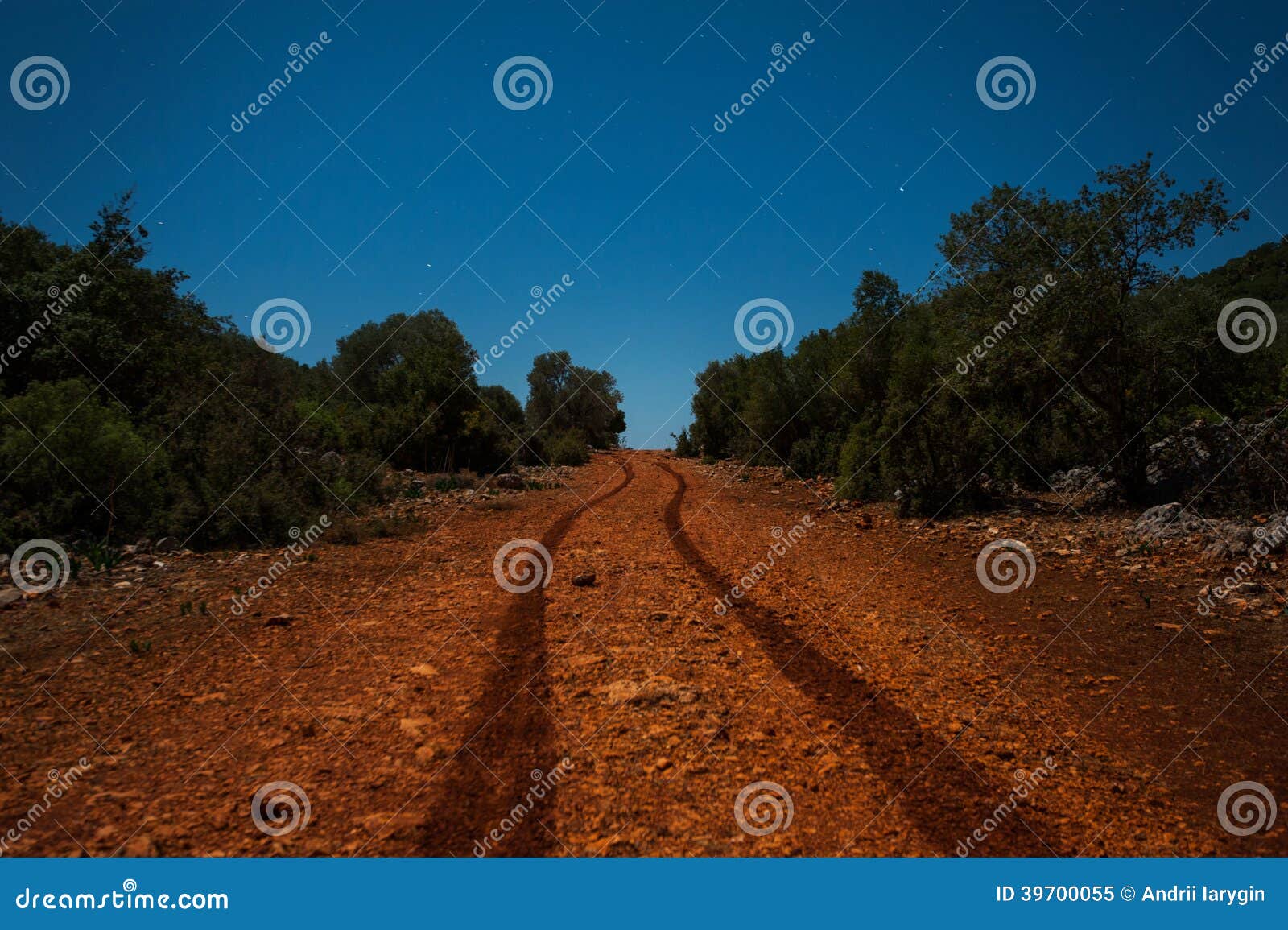 Night Dirt Road in the Mountains Stock Image - Image of dramatic, rocky ...