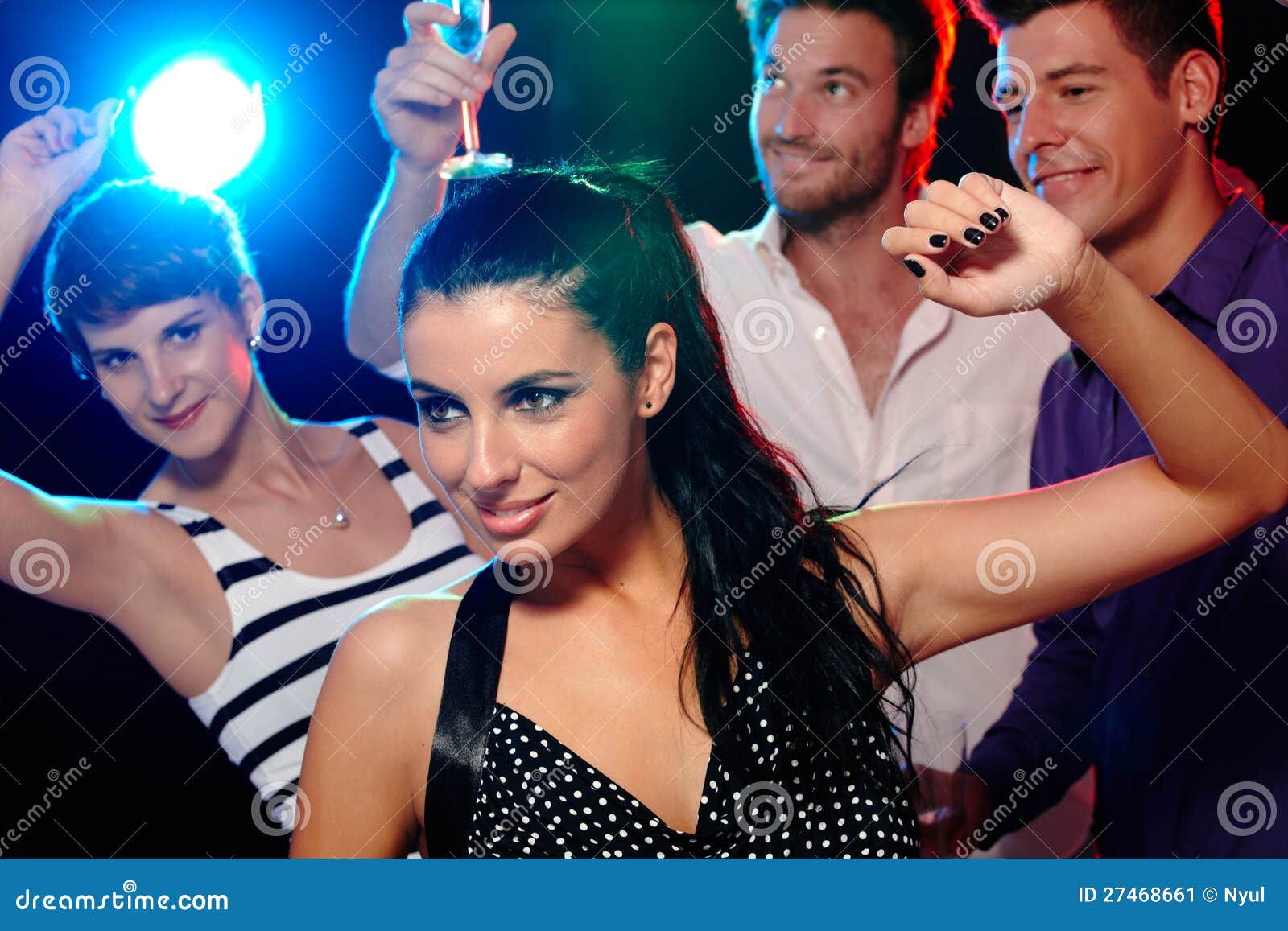 Night in the discotheque stock image. Image of beauty - 27468661