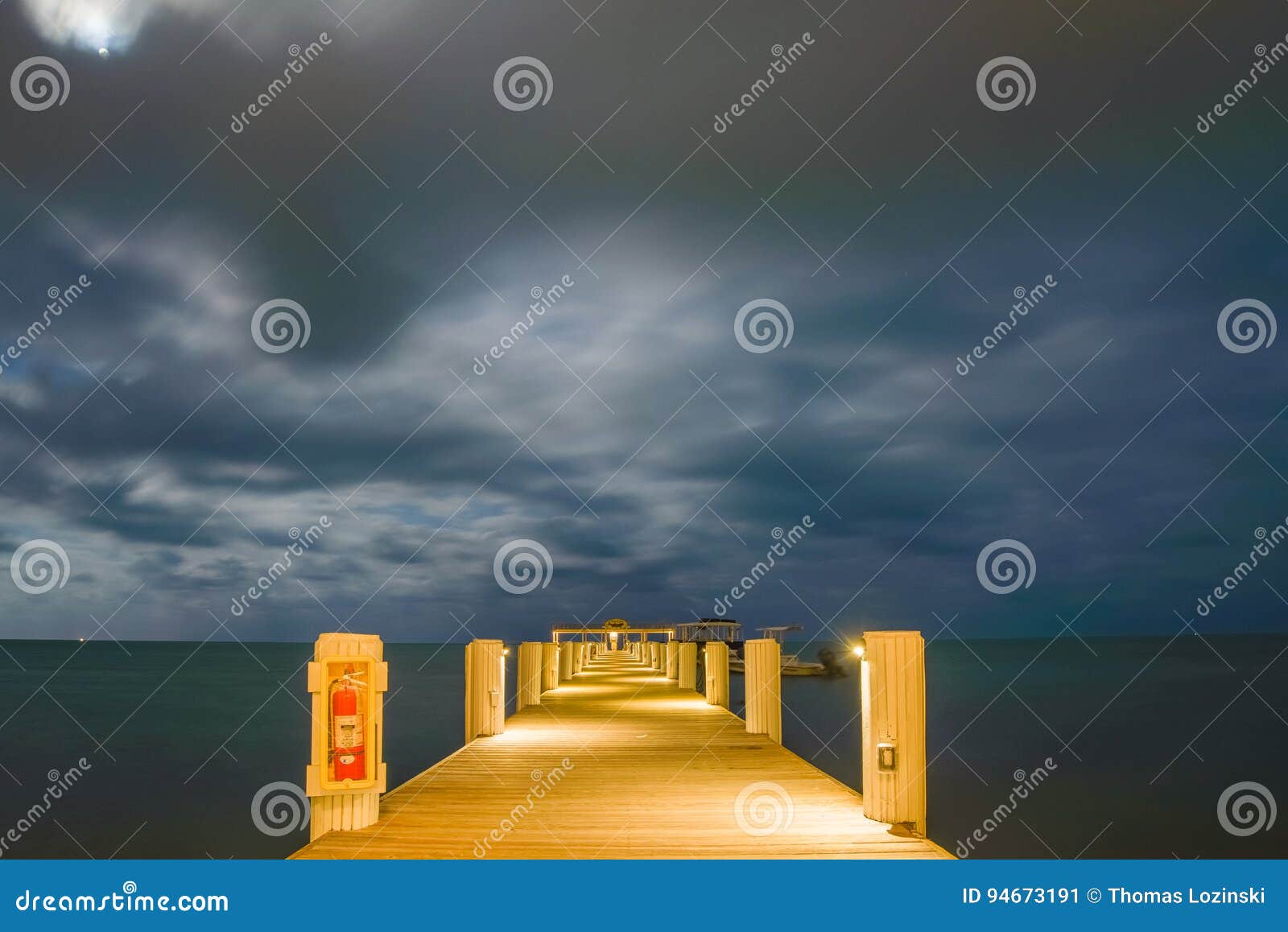Night dock stock image. Image of resort, vacation, cheeca - 94673191