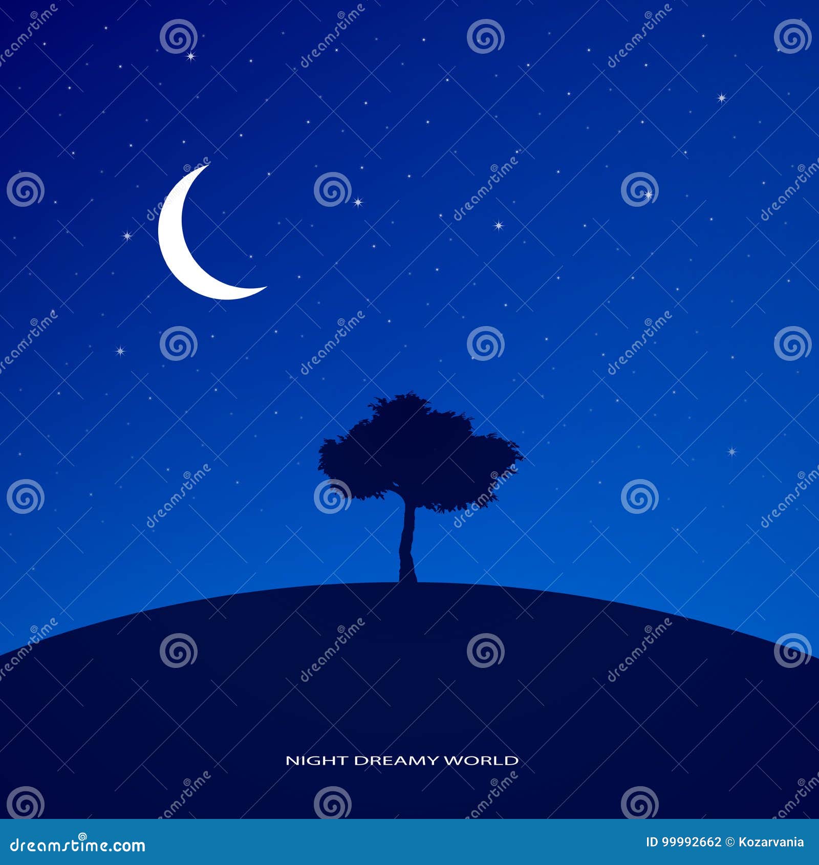 Night dreamy world stock vector. Illustration of dreamy - 99992662
