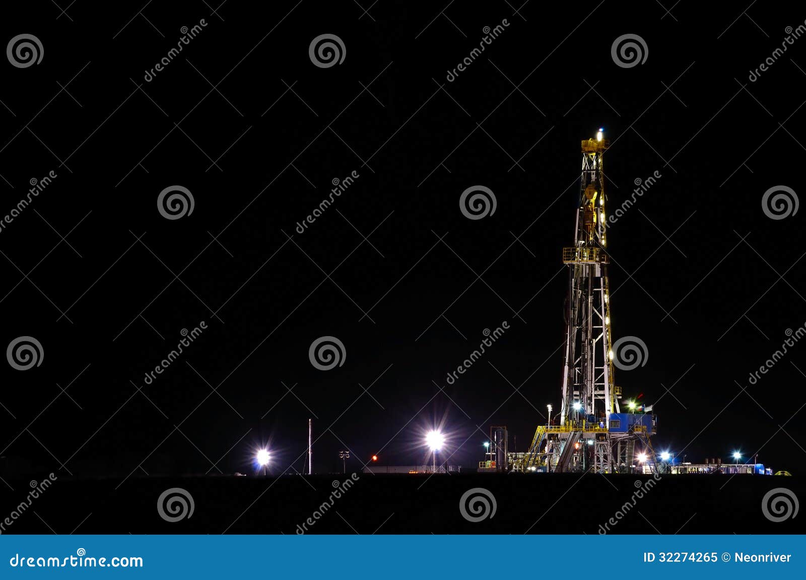 Night Drilling stock image. Image of power, crude, natural - 32274265