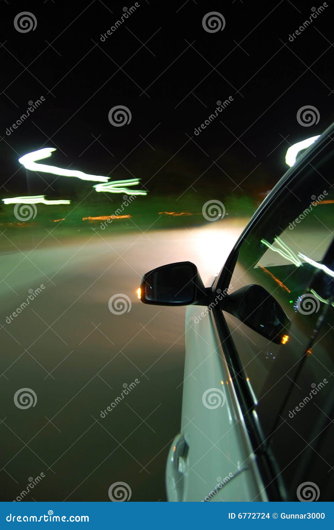 Night Drive with Car in Motion Stock Photo - Image of motion, road: 6772724