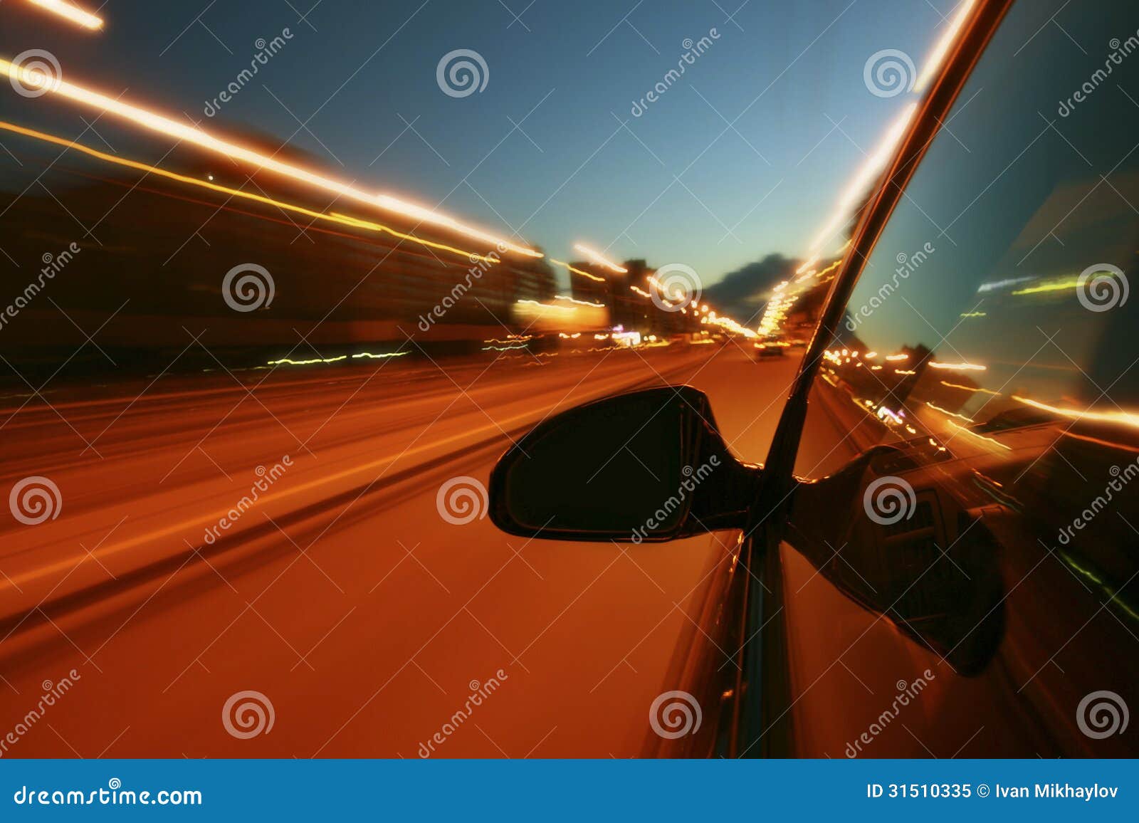 Night drive stock image. Image of evening, highway, faster - 31510335