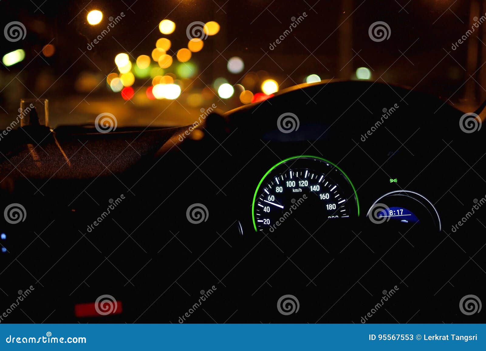 Night drive stock image. Image of miles, safety, color - 95567553