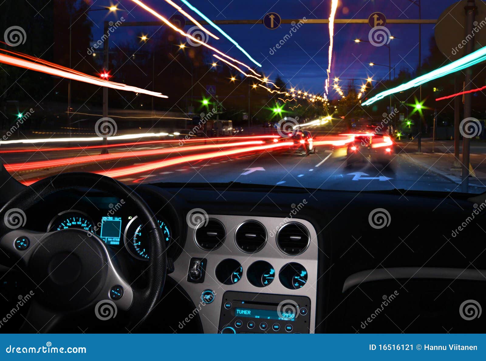 Night driving vision stock image. Image of speed, view - 16516121