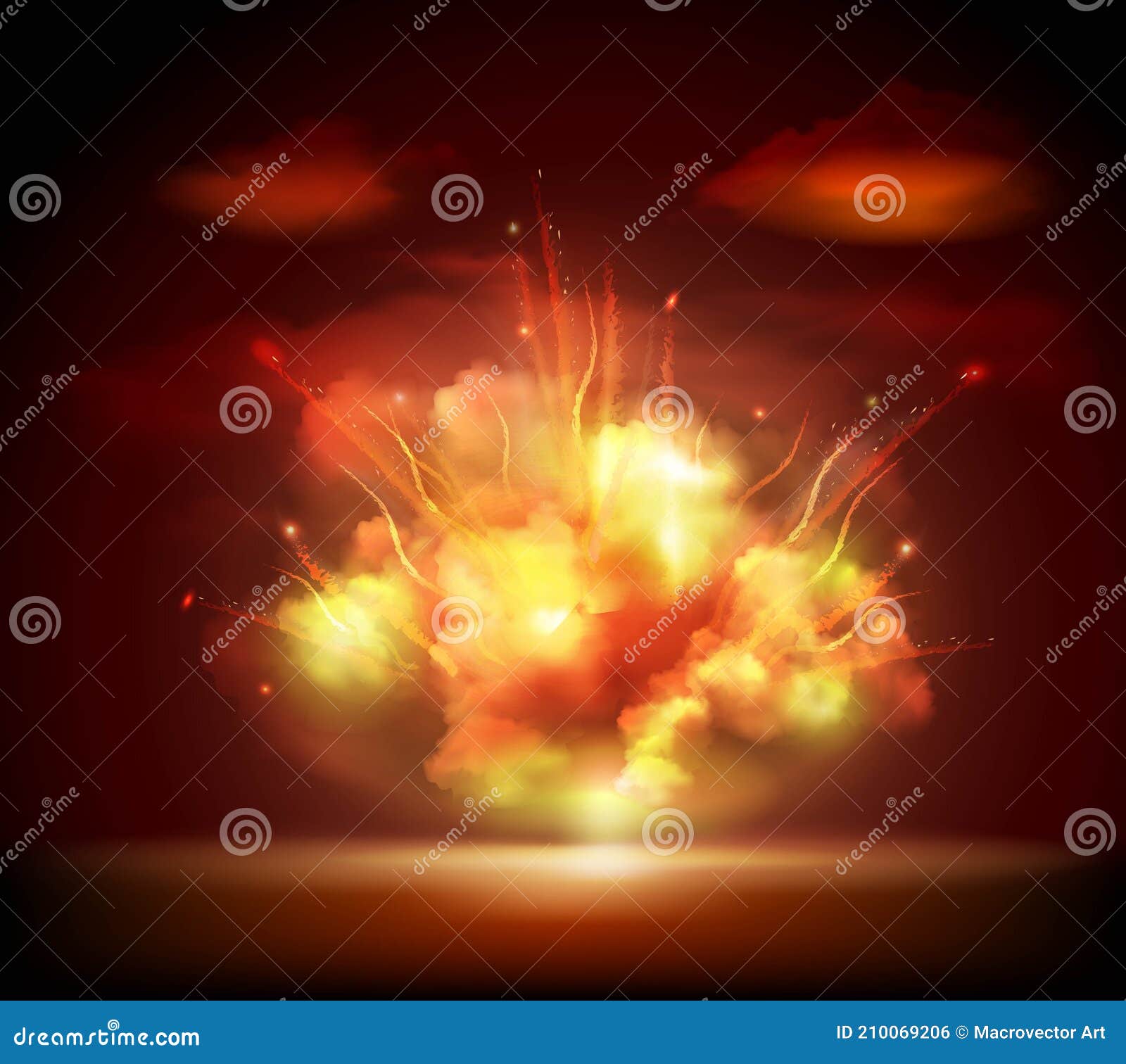 Night Explosion Background Banner Stock Vector - Illustration of ...
