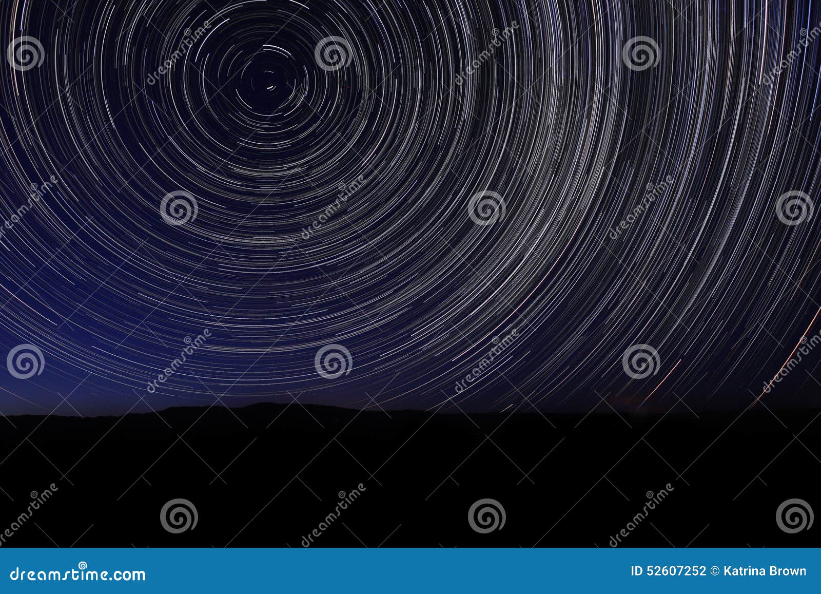 Night Exposure Star Trails of the Sky Stock Photo - Image of trails ...