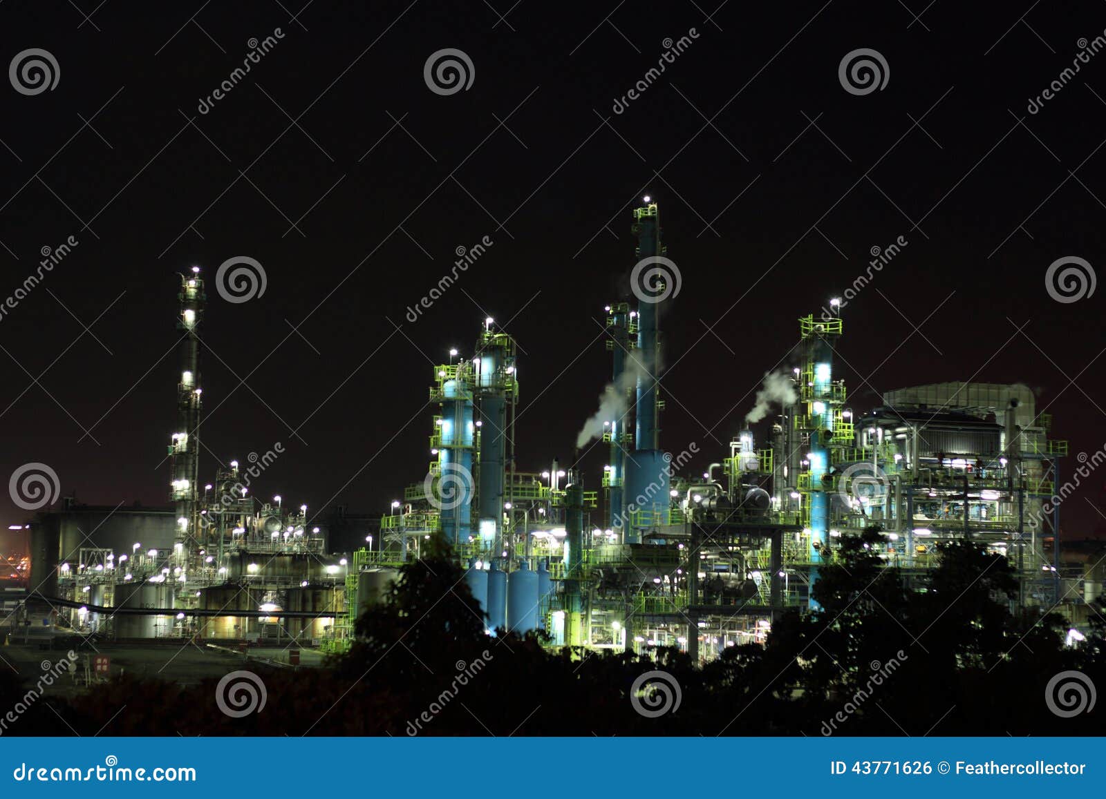 Night Factory, Plant, Workshop Stock Photo - Image of japan, technology ...