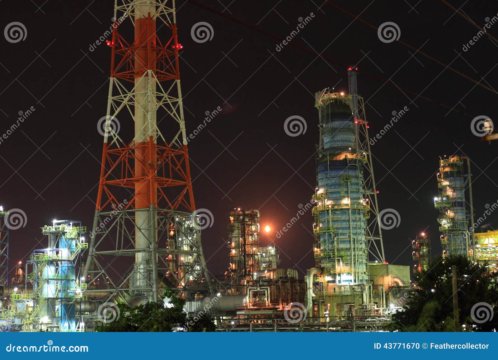 Night Factory, Plant, Workshop Stock Photo - Image of tower, factory ...